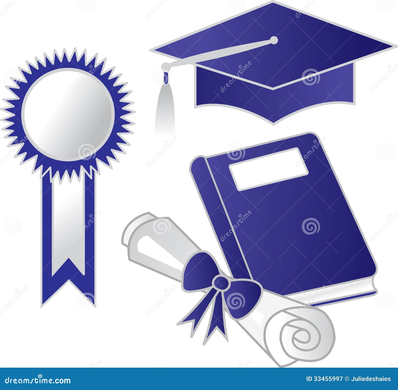 Graduation elements stock vector. Illustration of yearbook - 33455997