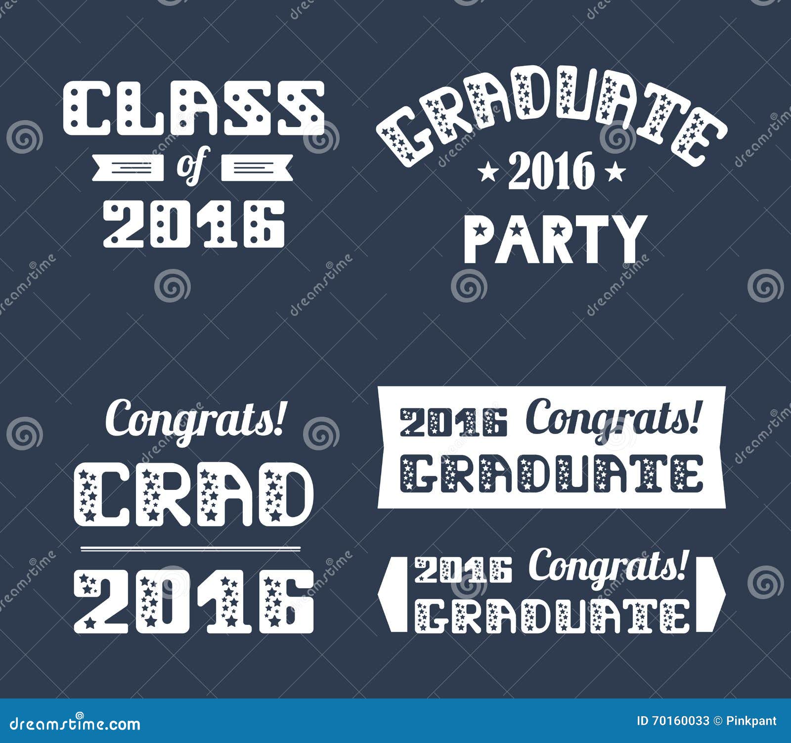 Graduation2016 Emblems Set. High School , College Graduation Set ...