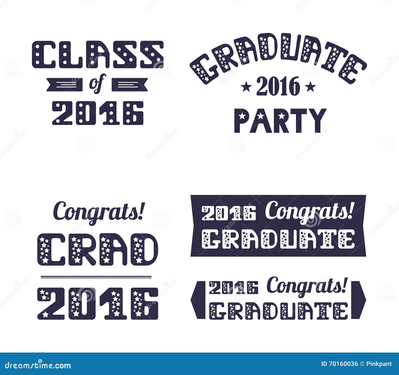 Graduation2016 Emblems Set. High School , College Graduation Set ...