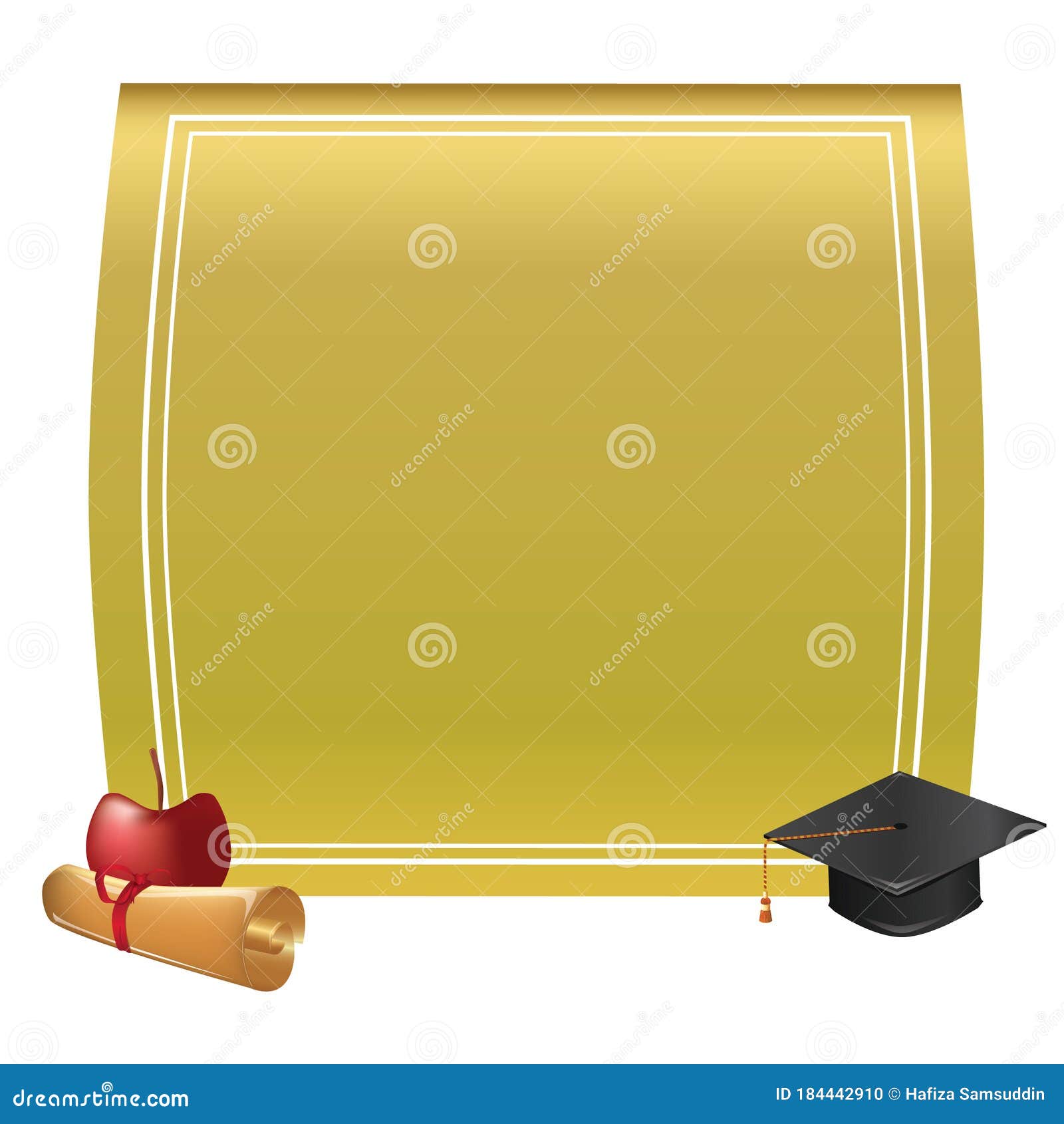Graduation Frame. Vector Illustration Decorative Background Design ...