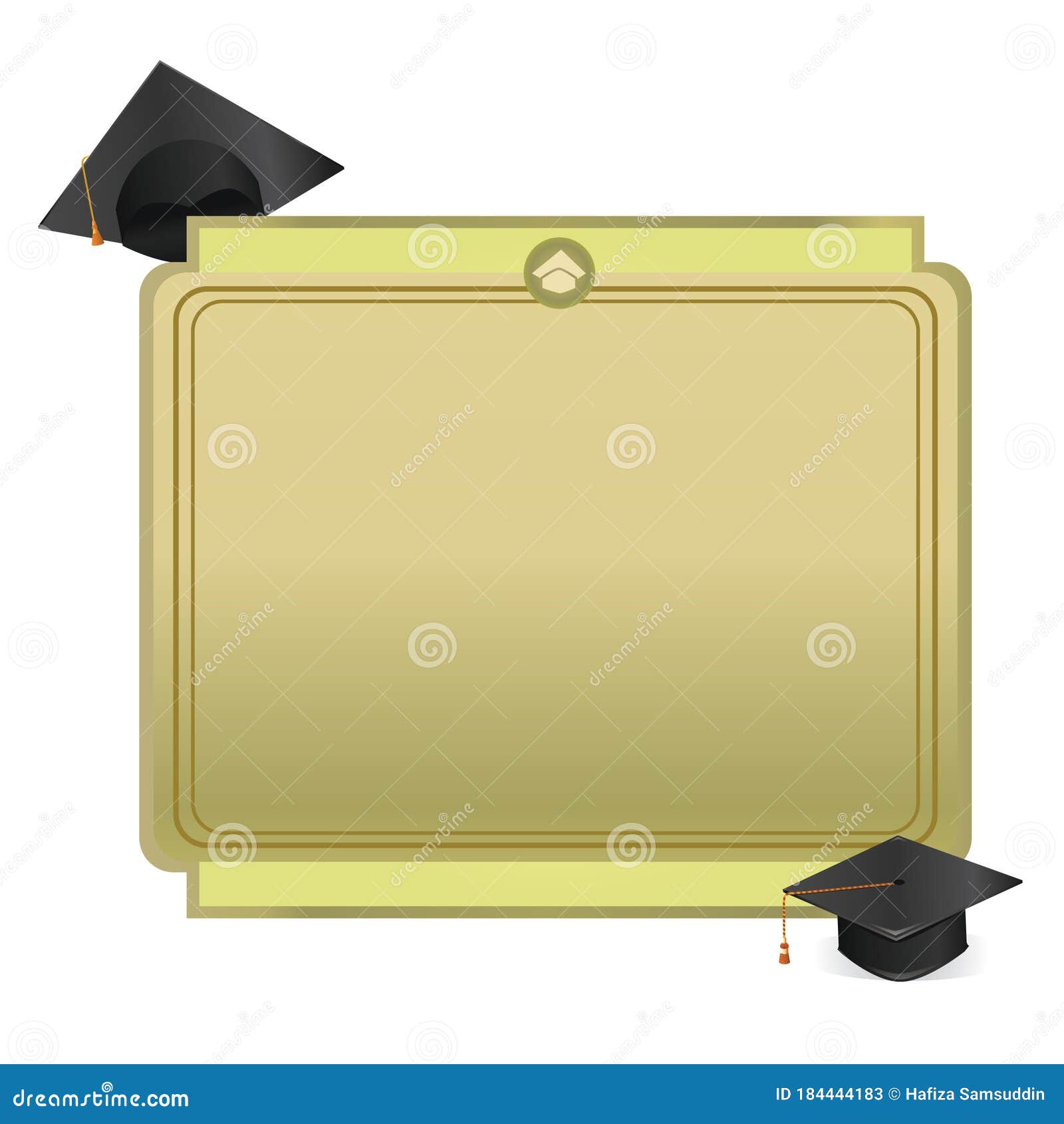 Graduation Frame. Vector Illustration Decorative Background Design ...