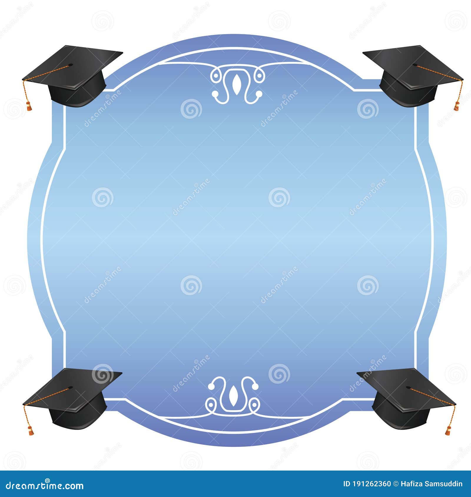 Graduation Frame. Vector Illustration Decorative Design Stock Vector ...
