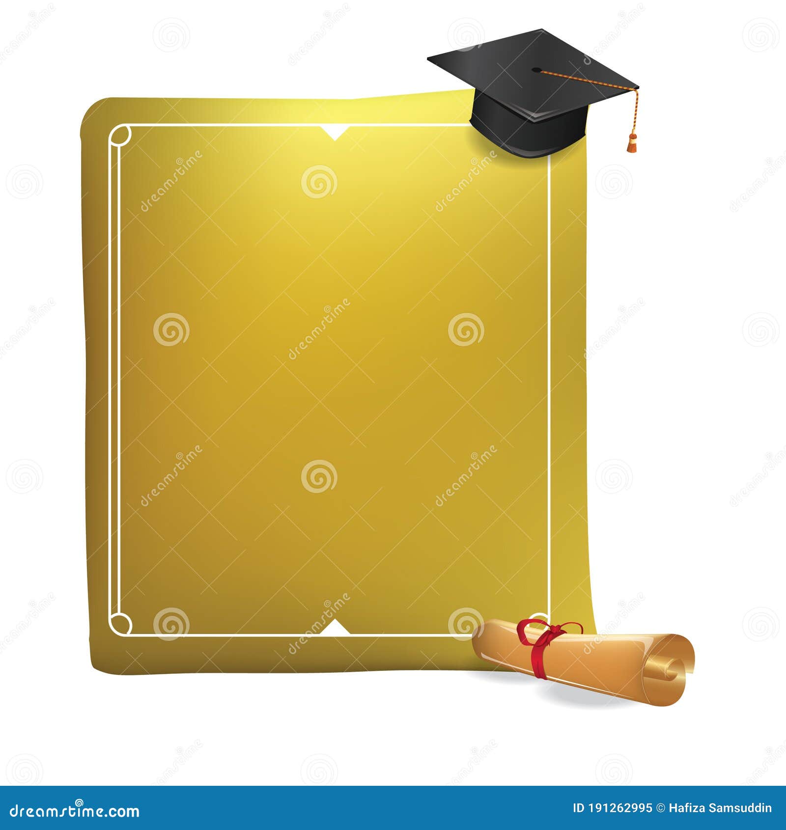Graduation Frame. Vector Illustration Decorative Design Stock Vector ...