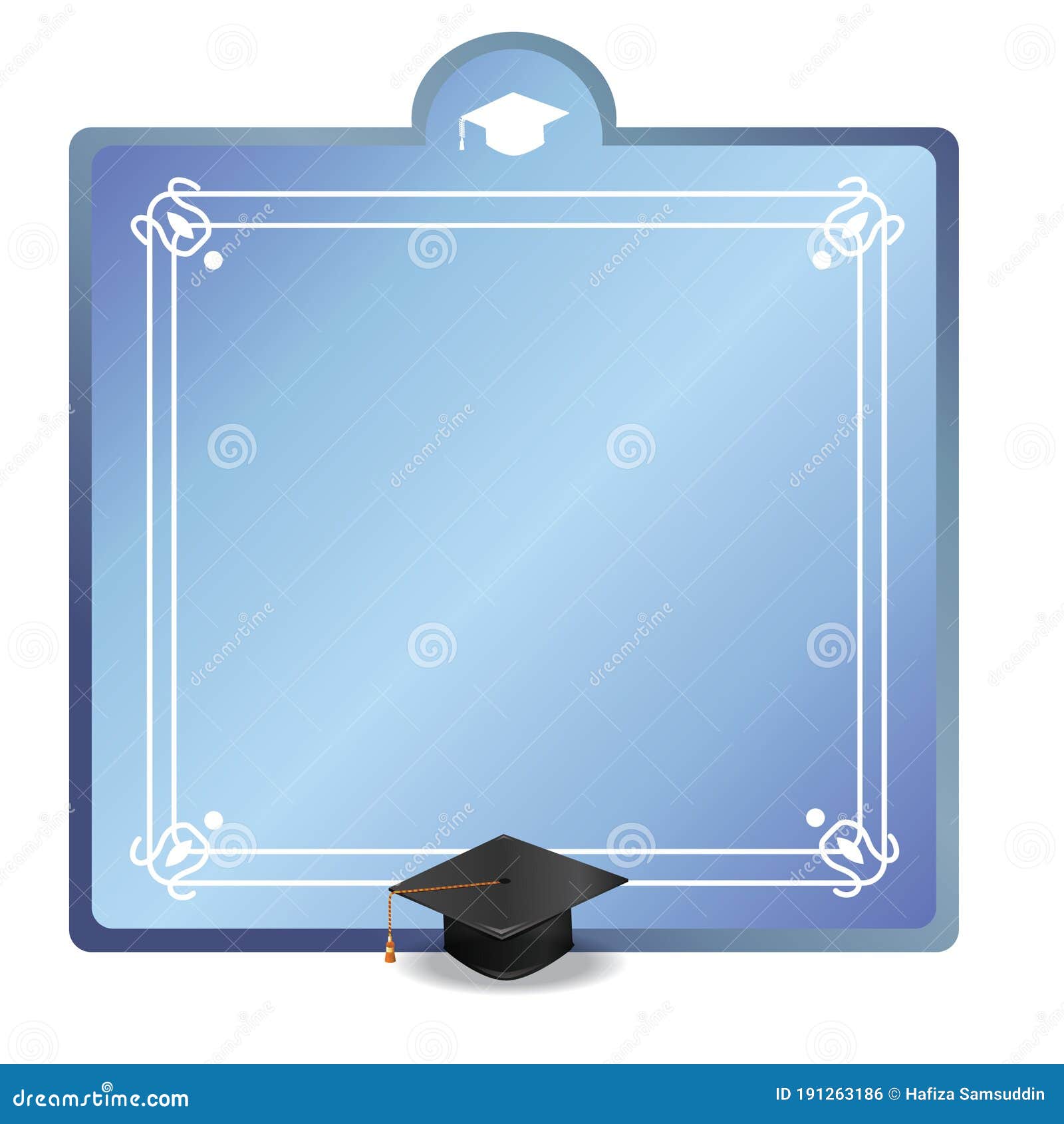 Graduation Frame. Vector Illustration Decorative Design Stock Vector ...