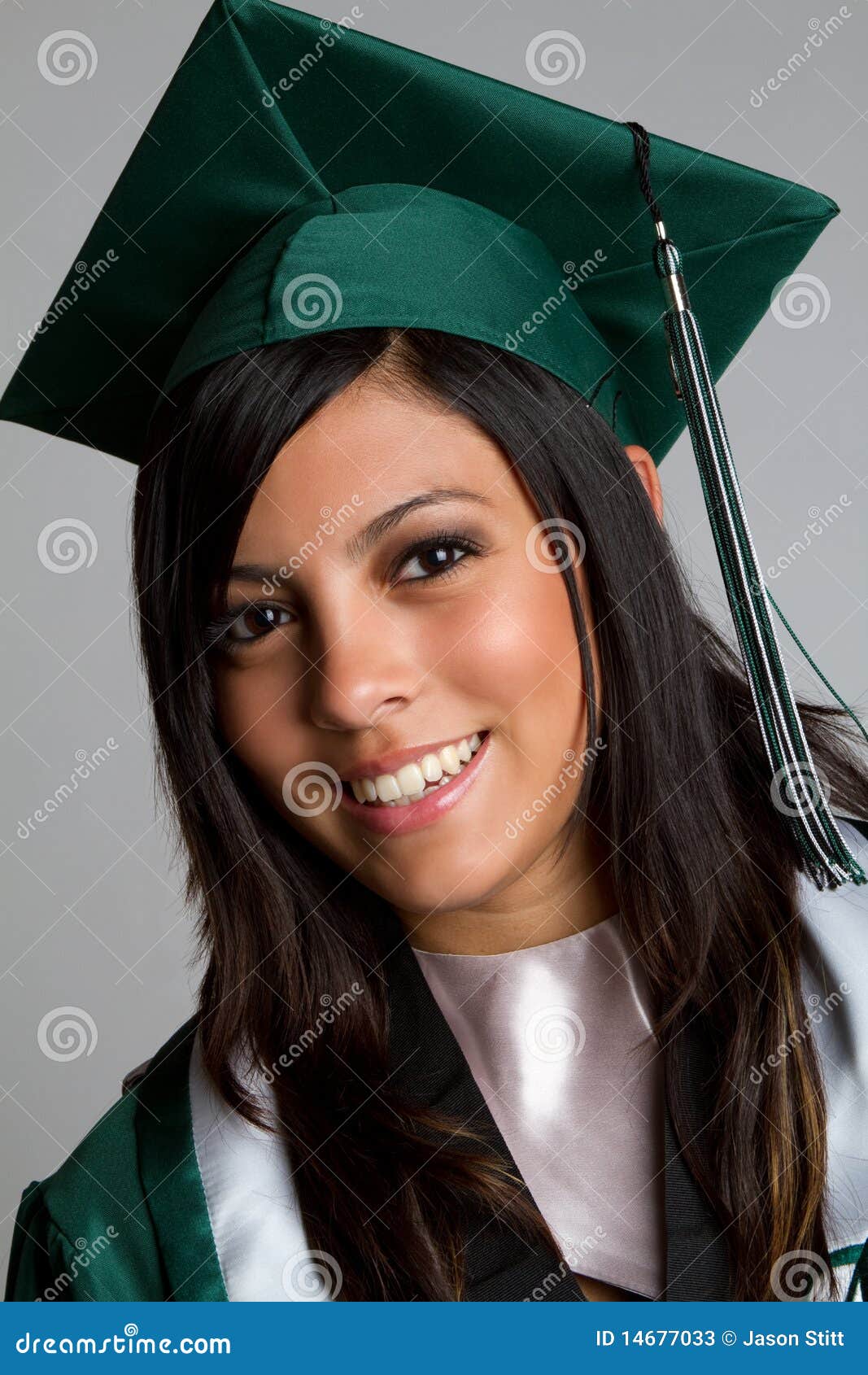 Graduation Girl stock image. Image of female, face, hispanic - 14677033