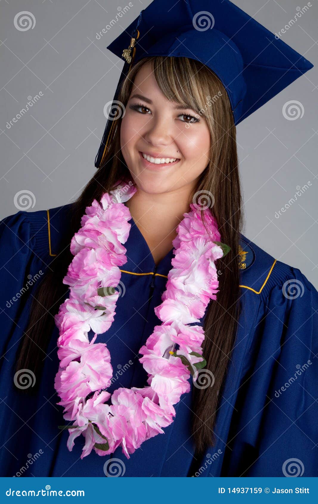 Graduation Girl stock image. Image of grey, joyful, female - 14937159