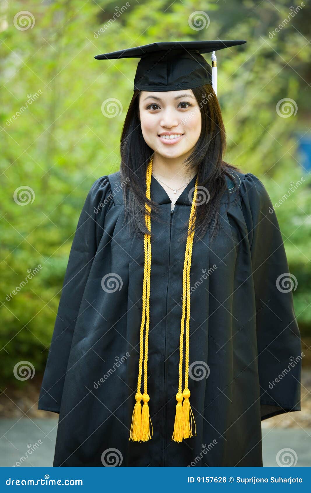 Graduation girl stock photo. Image of lady, brunette, achievement - 9157628