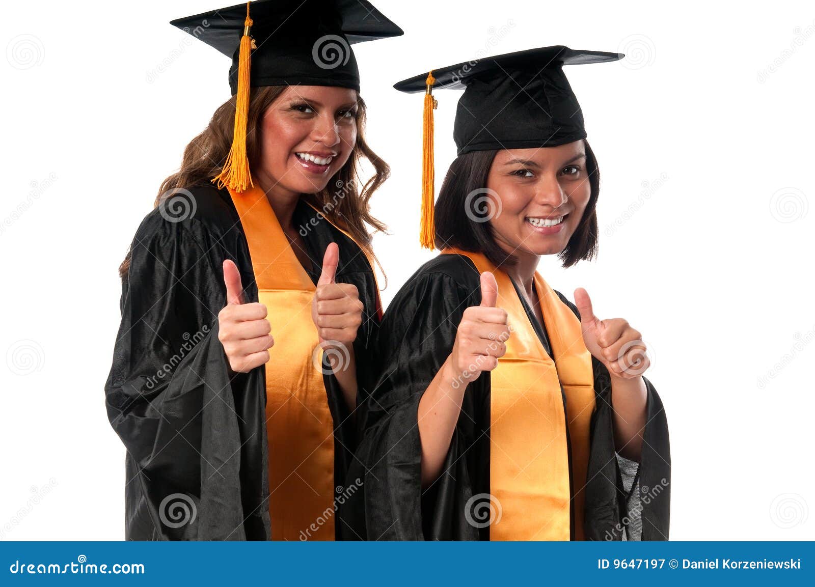 Graduation girls stock image. Image of female, gown, attitude - 9647197