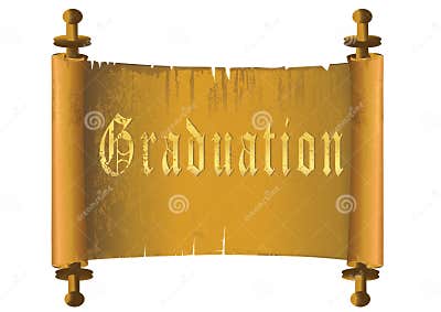 Graduation Gold Certificate Scrolls Stock Vector - Illustration of ...