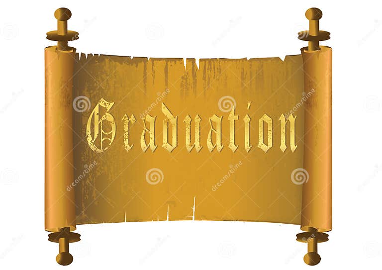 Graduation Gold Certificate Scrolls Stock Vector - Illustration of ...