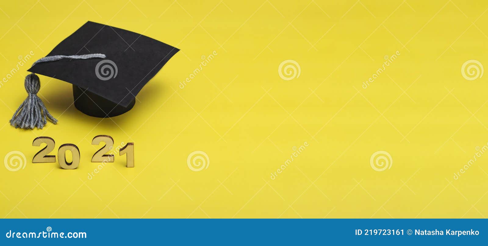 Graduation 2021. Graduate Cap On A Yellow Background. Graduate Template ...