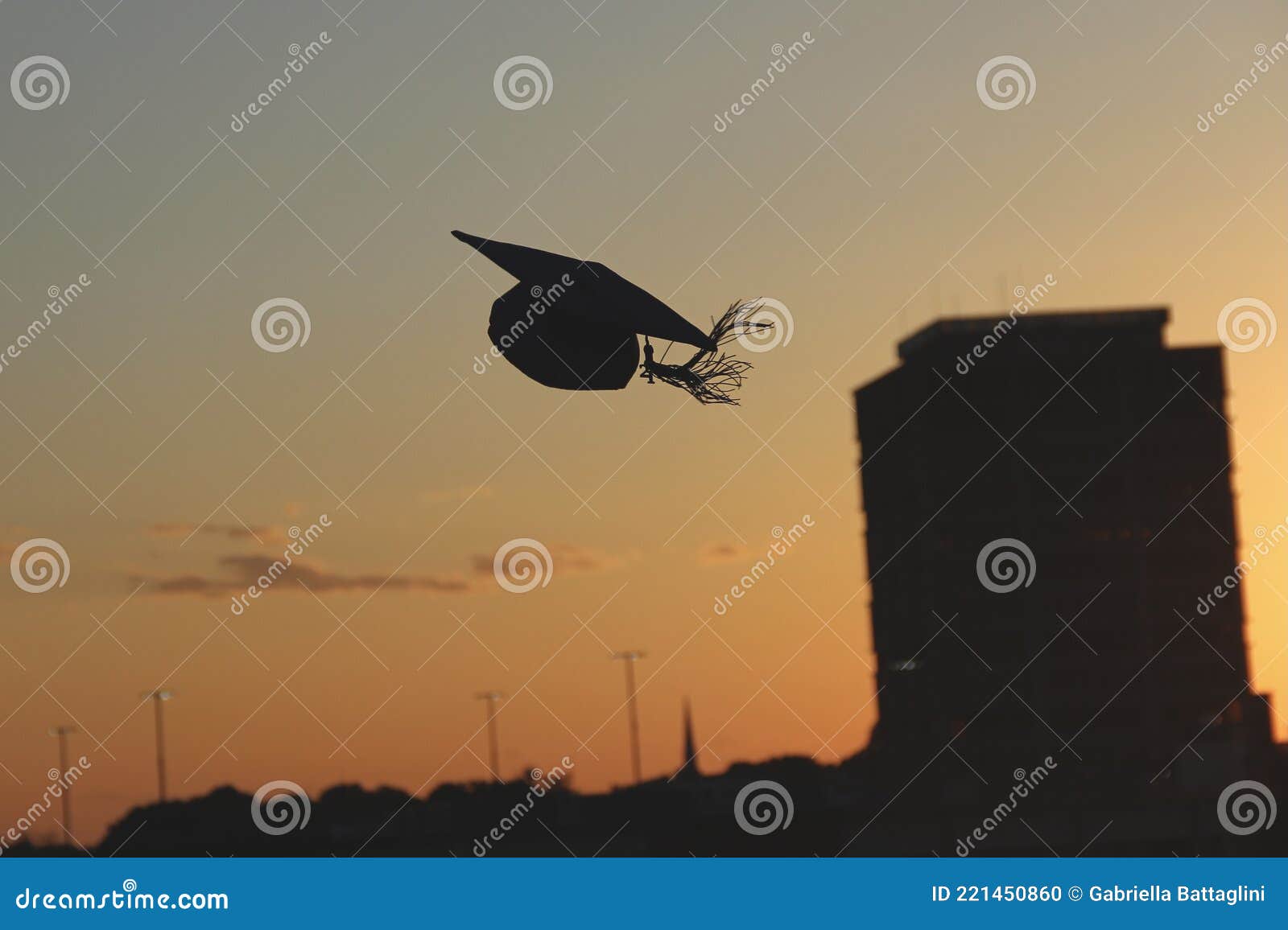 Graduation stock photo. Image of sunset, flies, graduation - 221450860