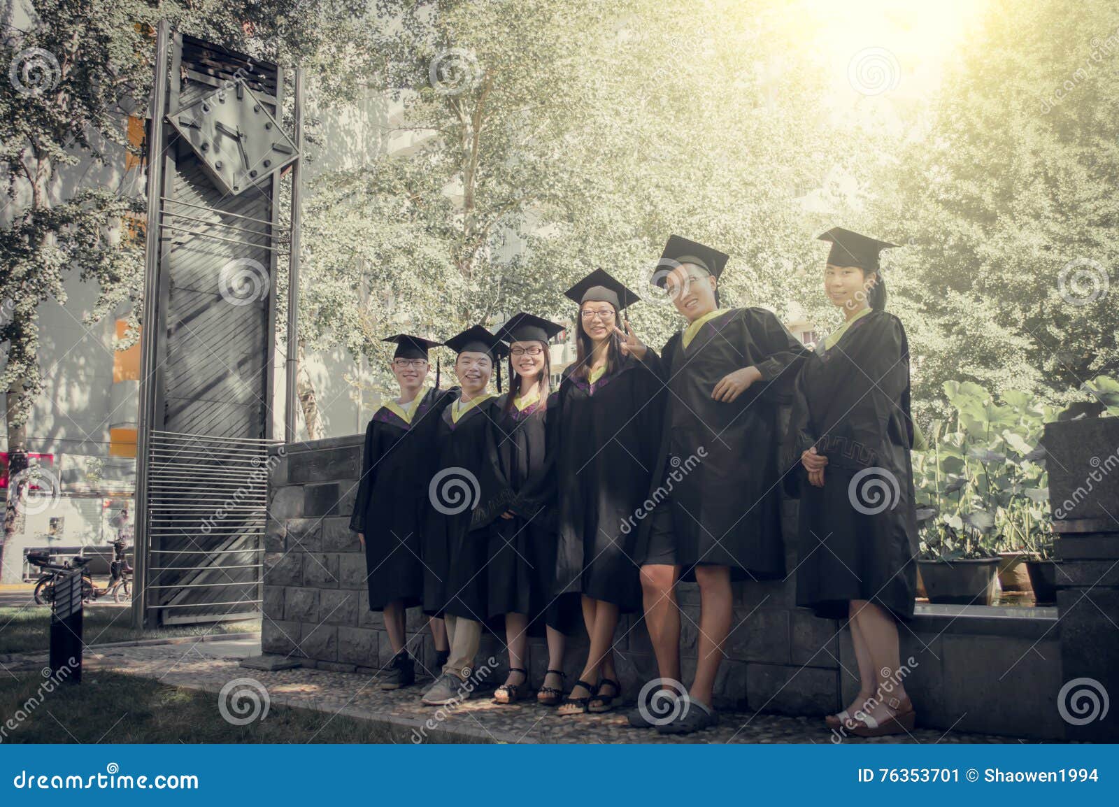 Graduation group stock image. Image of promotion, mortarboard - 76353701