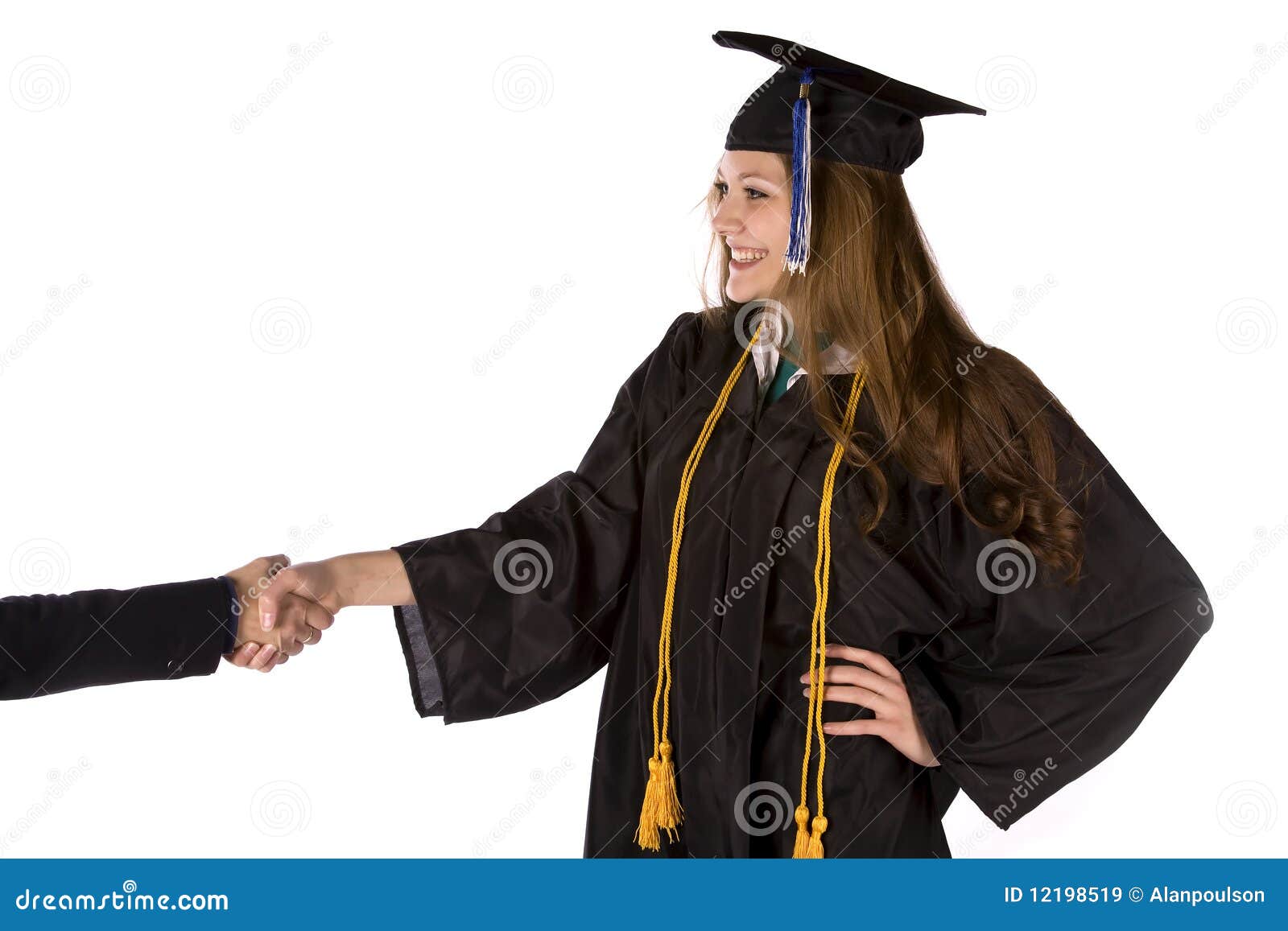 Graduation handshake stock image. Image of emotion, graduation - 12198519