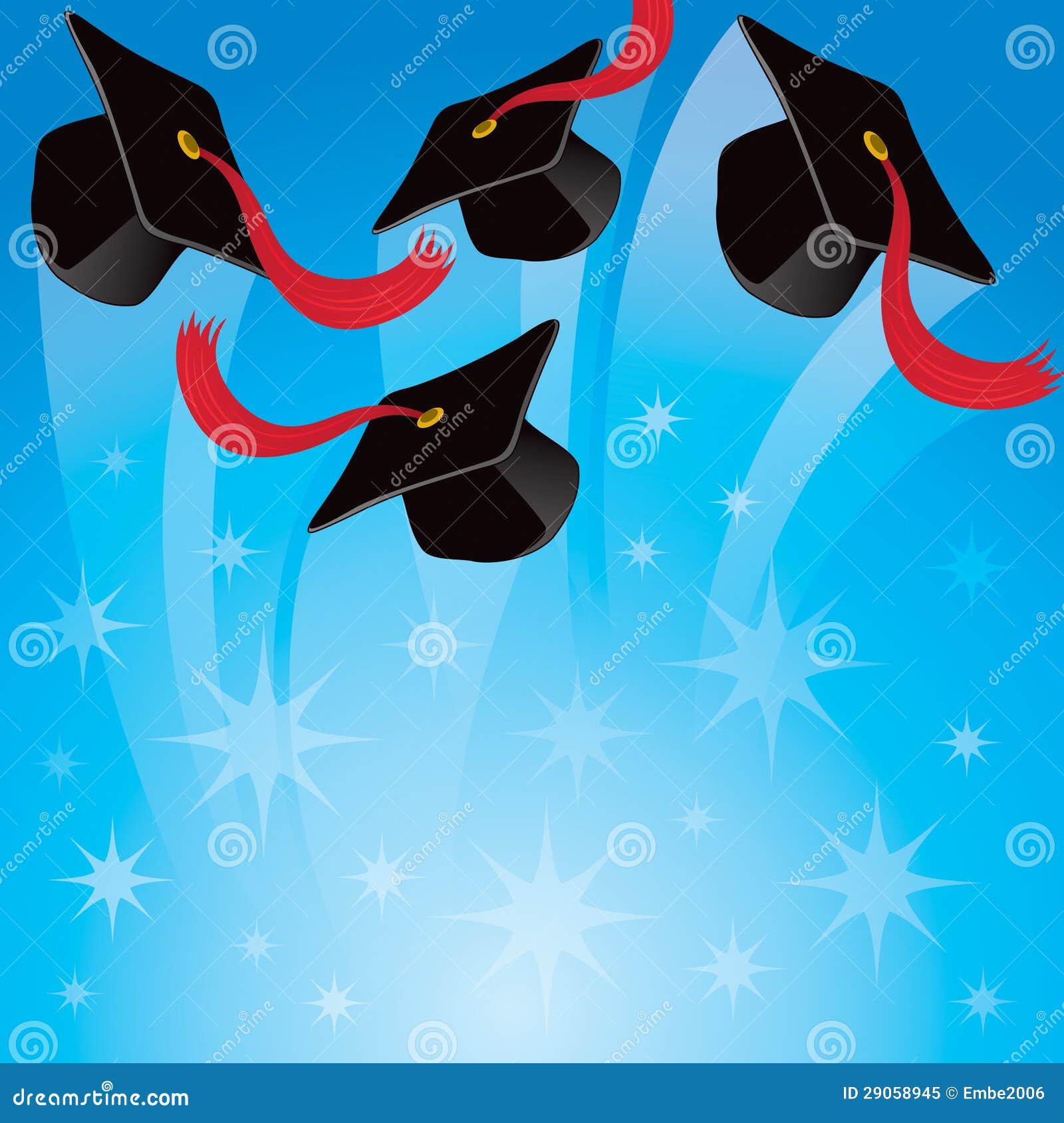 Graduation Hat Background stock vector. Illustration of background ...