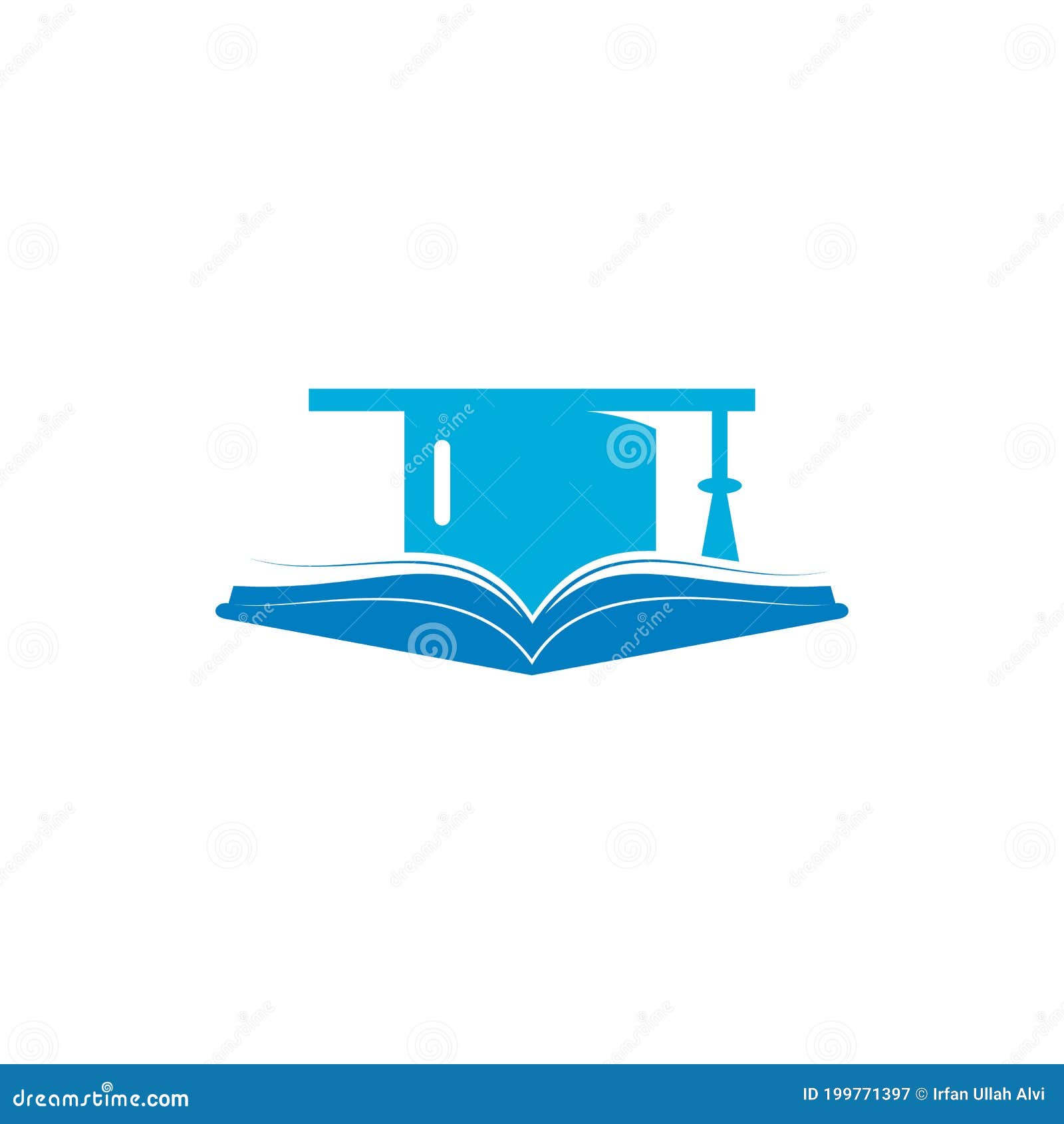 Graduation Hat and Book Vector Logo Template. Stock Vector ...
