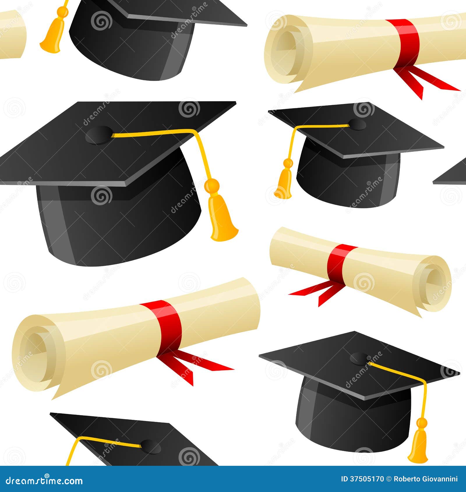 Maroon Graduation Cap And Diploma Clipart
