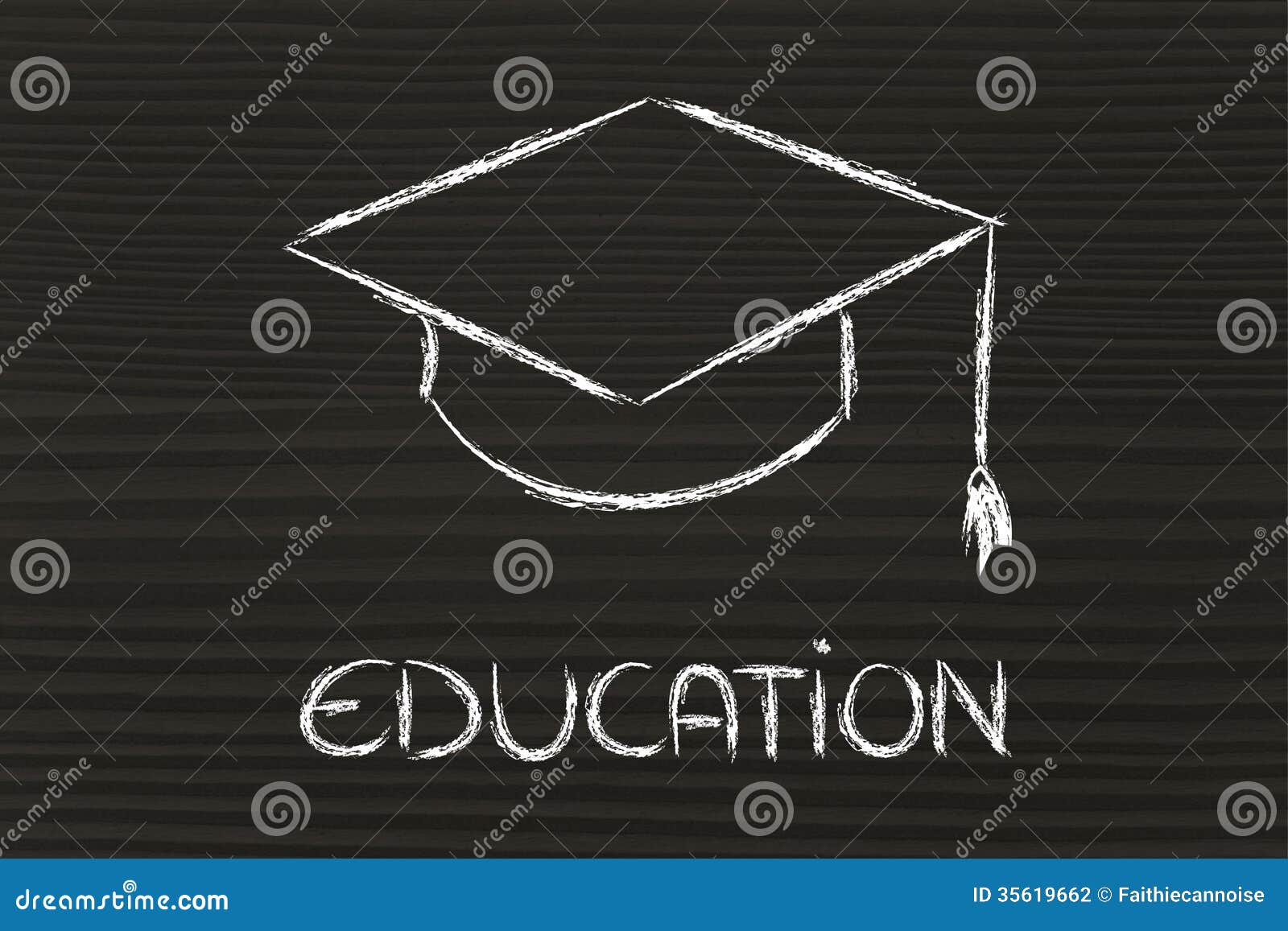 Graduation Hat and Education Writing Stock Photo - Image of writing ...