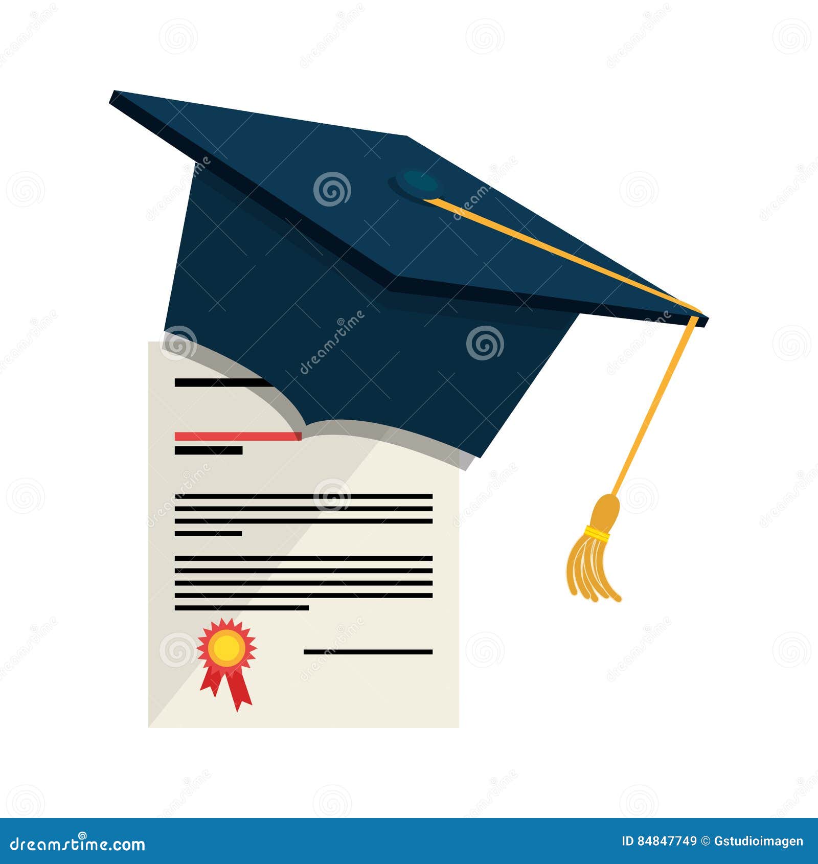 Graduation Hat Element Icon Stock Illustration - Illustration of sign ...