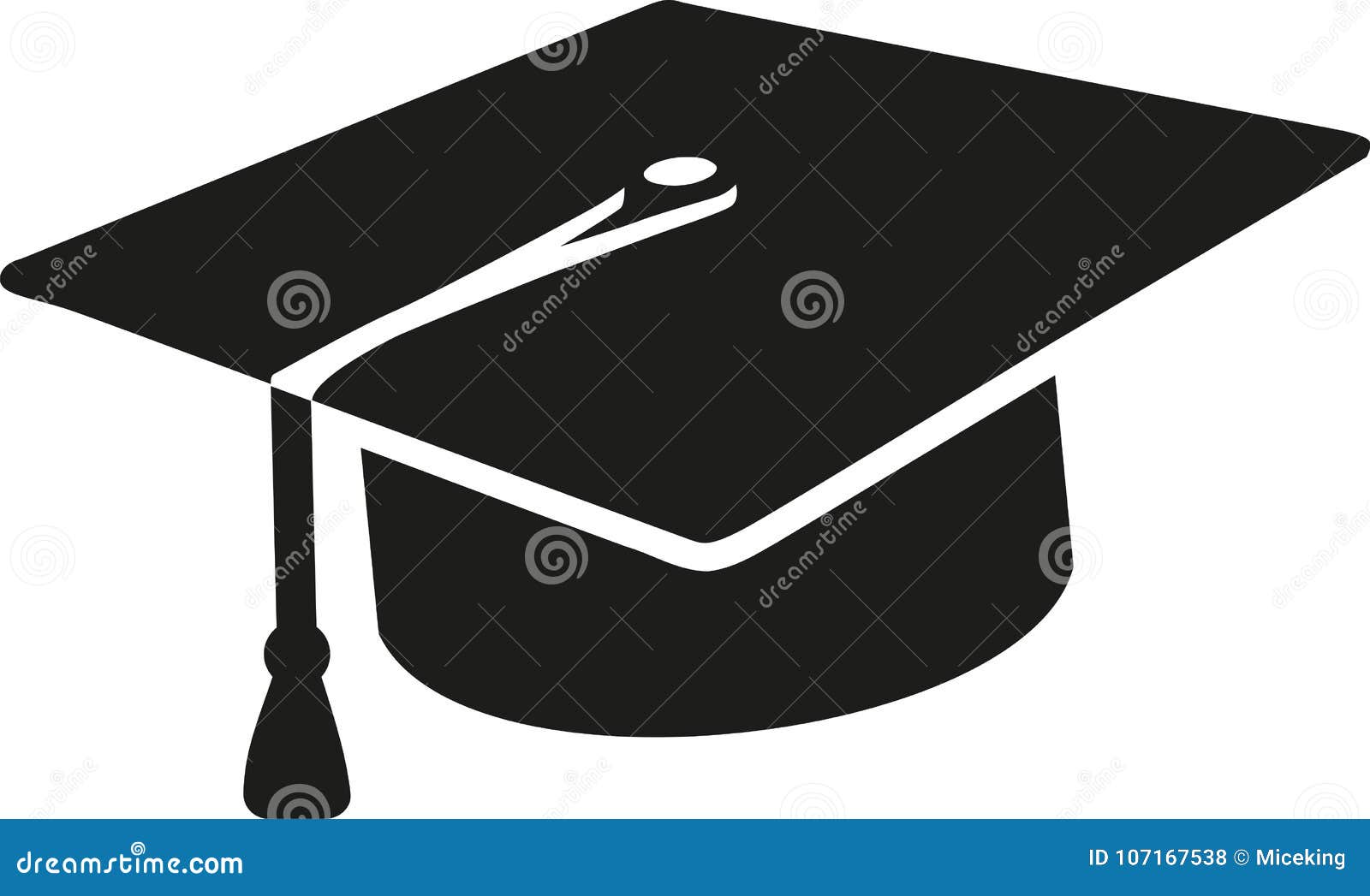 Graduation hat icon stock vector. Illustration of graduate - 107167538