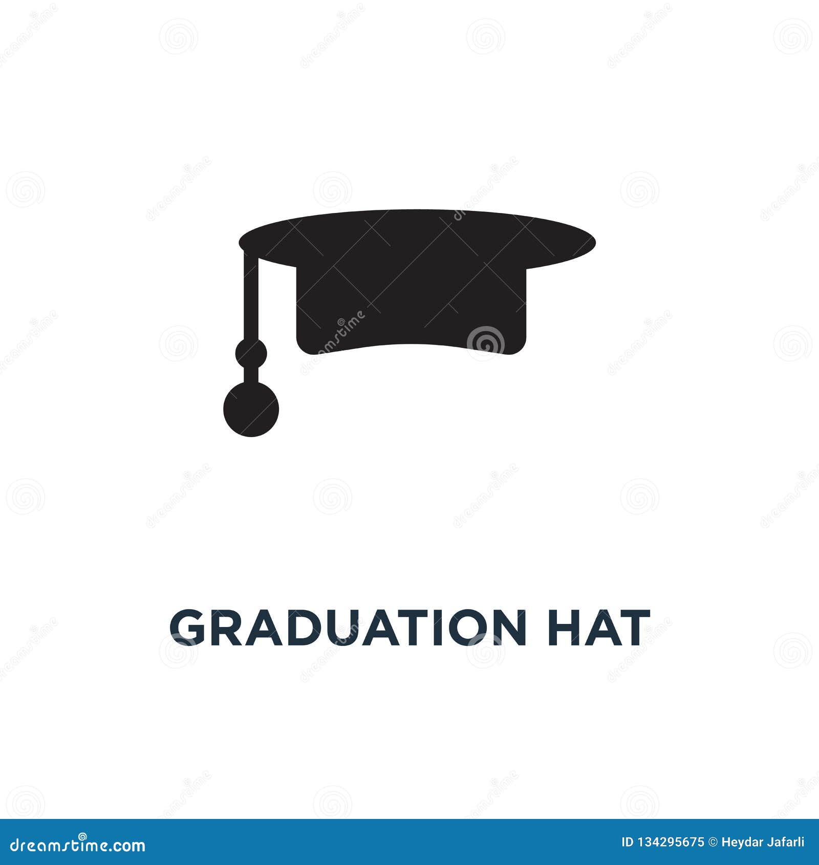 Graduation Hat Icon. Simple Element Illustration Stock Vector ...