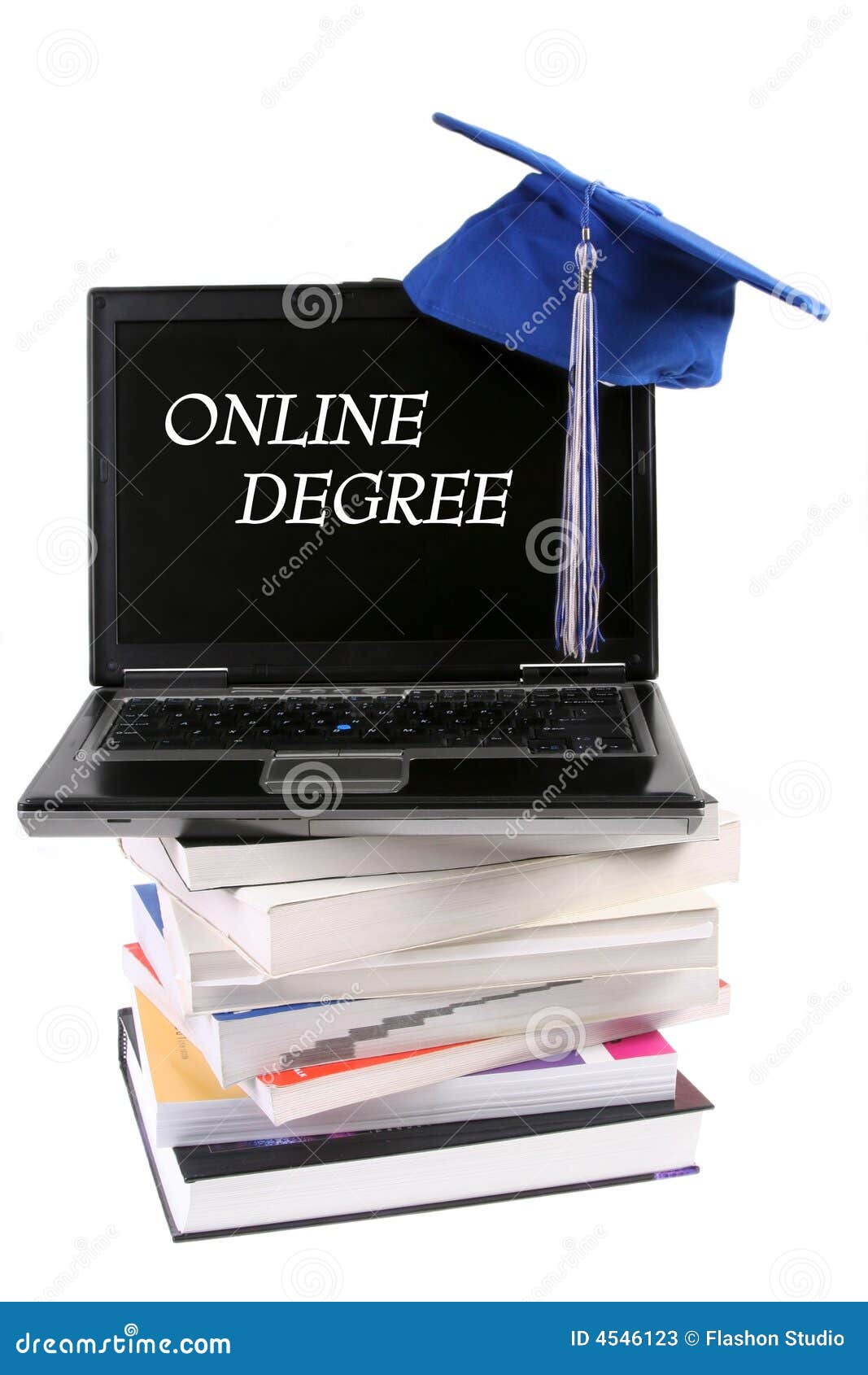 Graduation Hat and Laptop stock image. Image of book, academic - 4546123