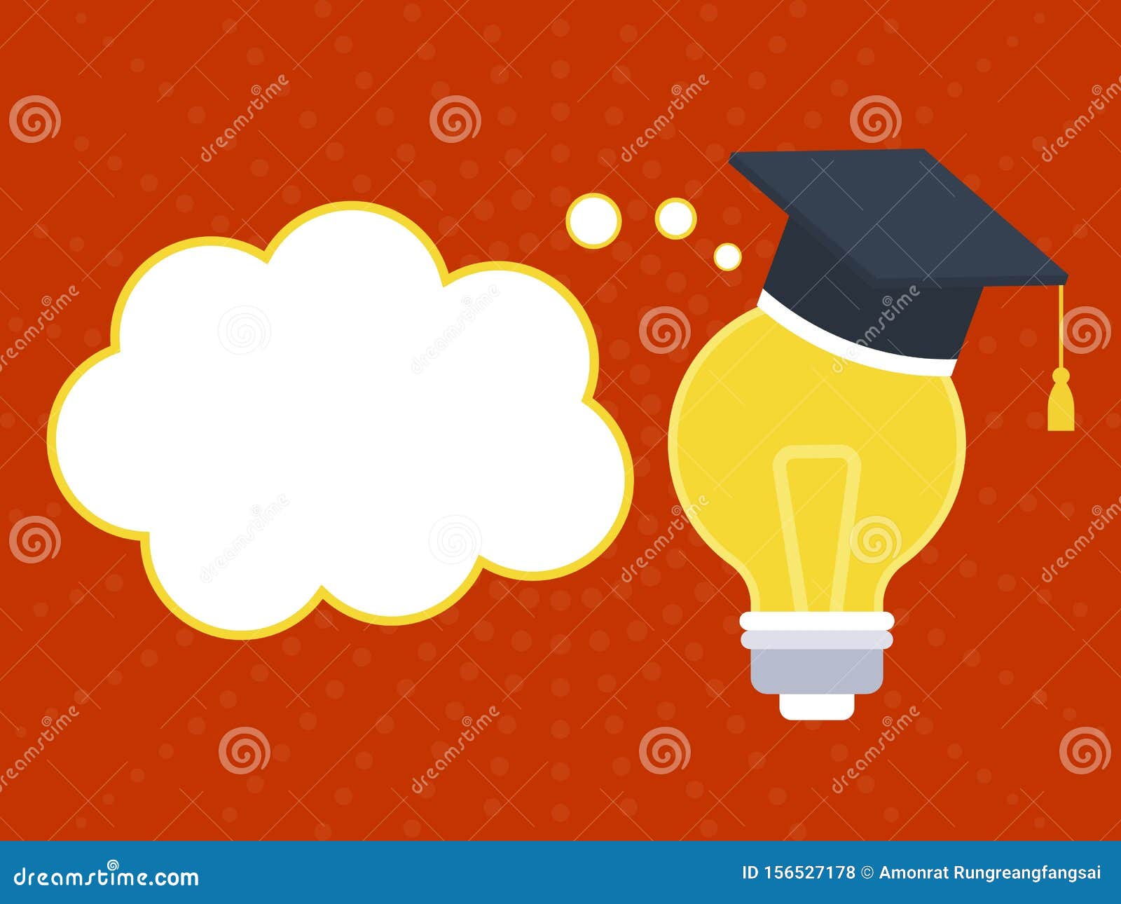 Graduation, Graduation Hat on Lightbulb Poster Template Stock Vector ...