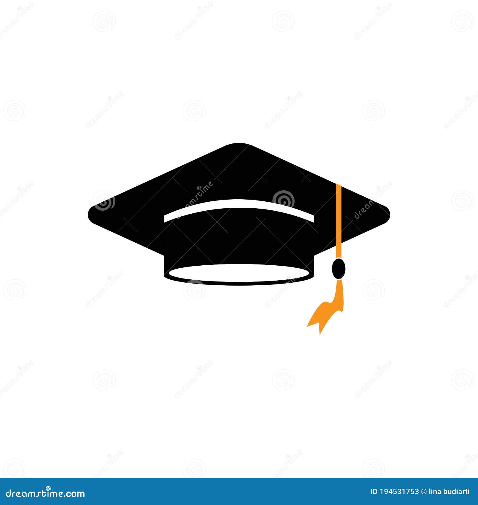 Graduation hat logo stock vector. Illustration of logo - 194531753