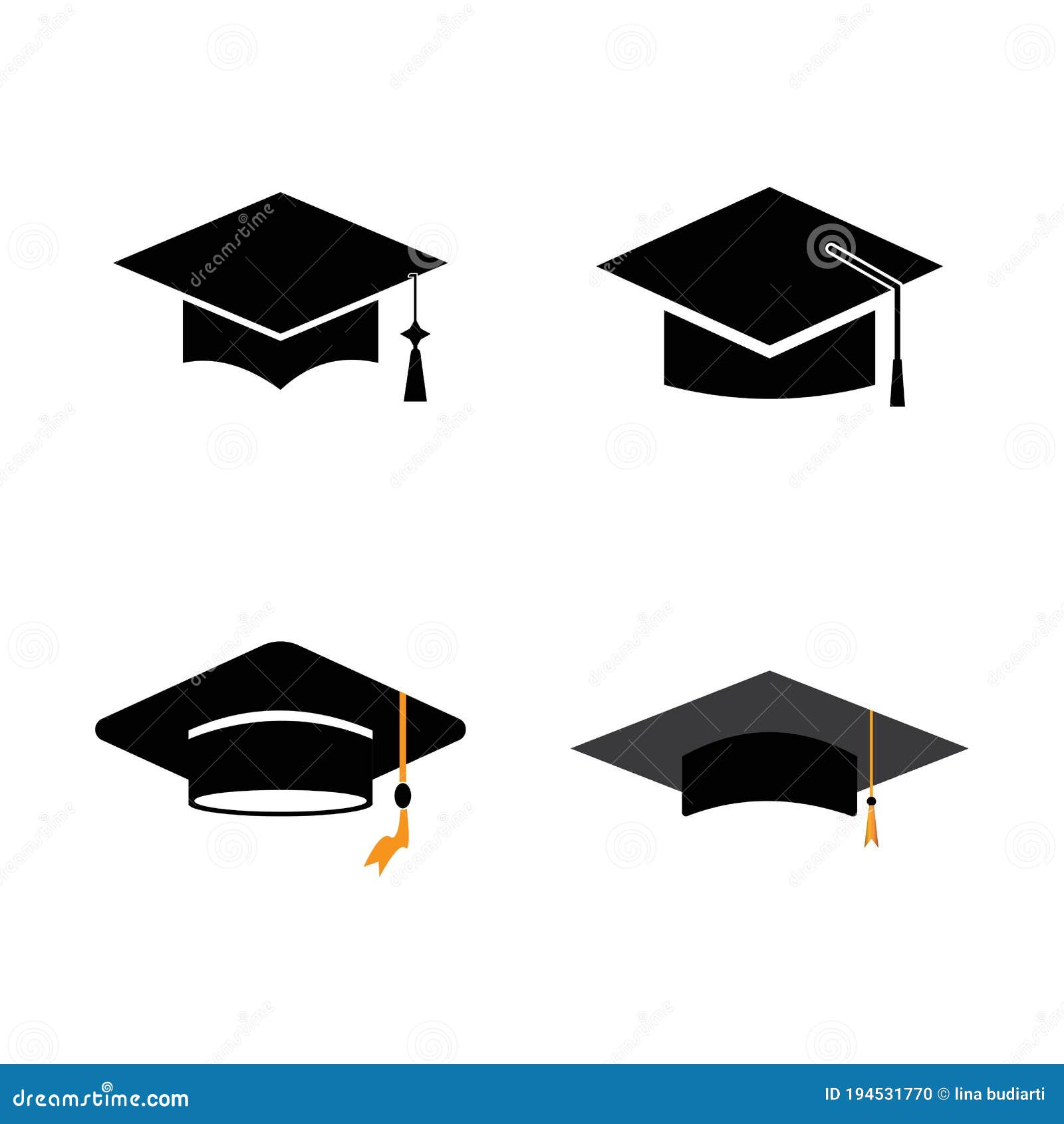 Graduation hat logo stock vector. Illustration of success - 194531770