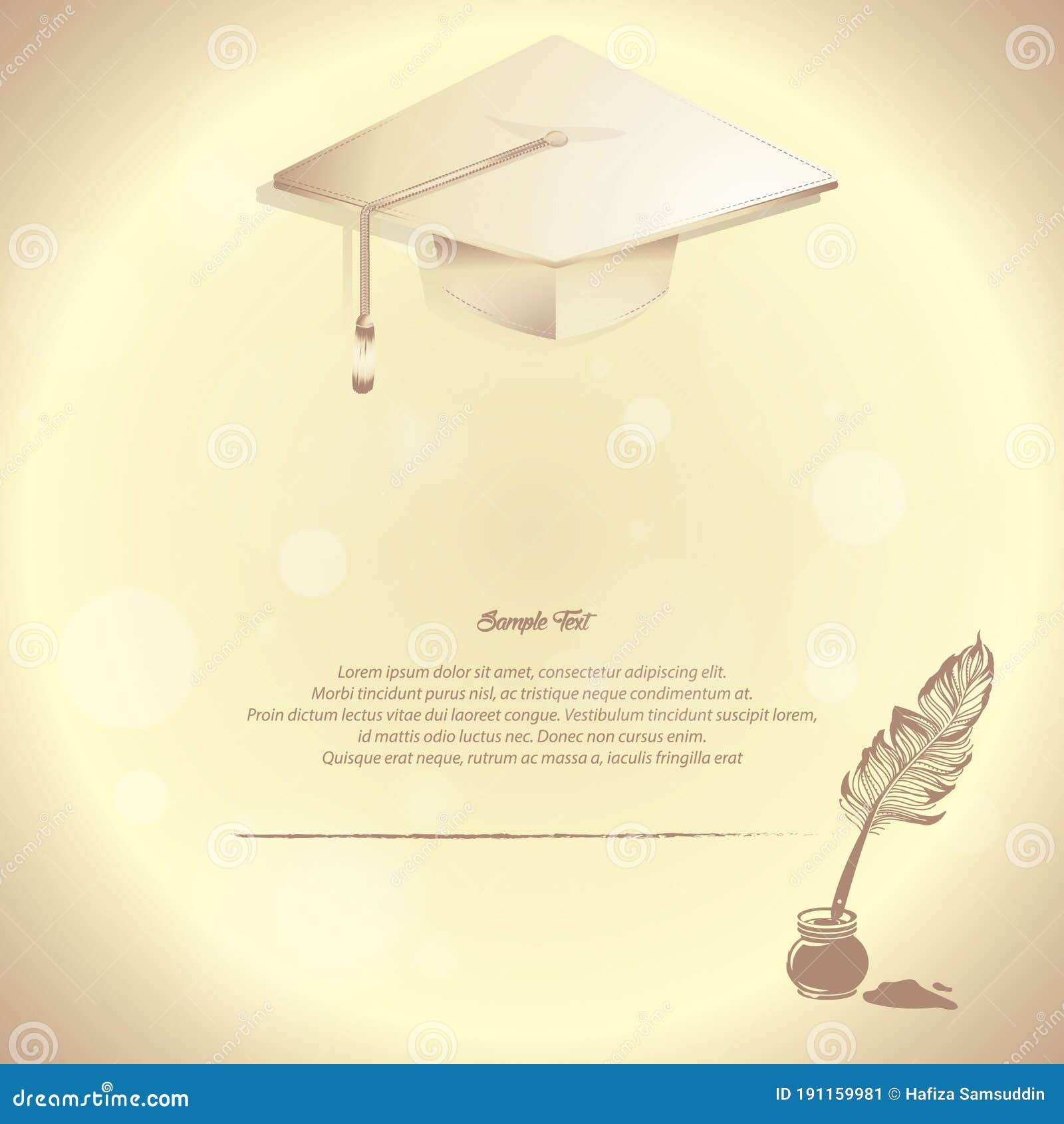 Graduation Hat Poster. Vector Illustration Decorative Design Stock ...