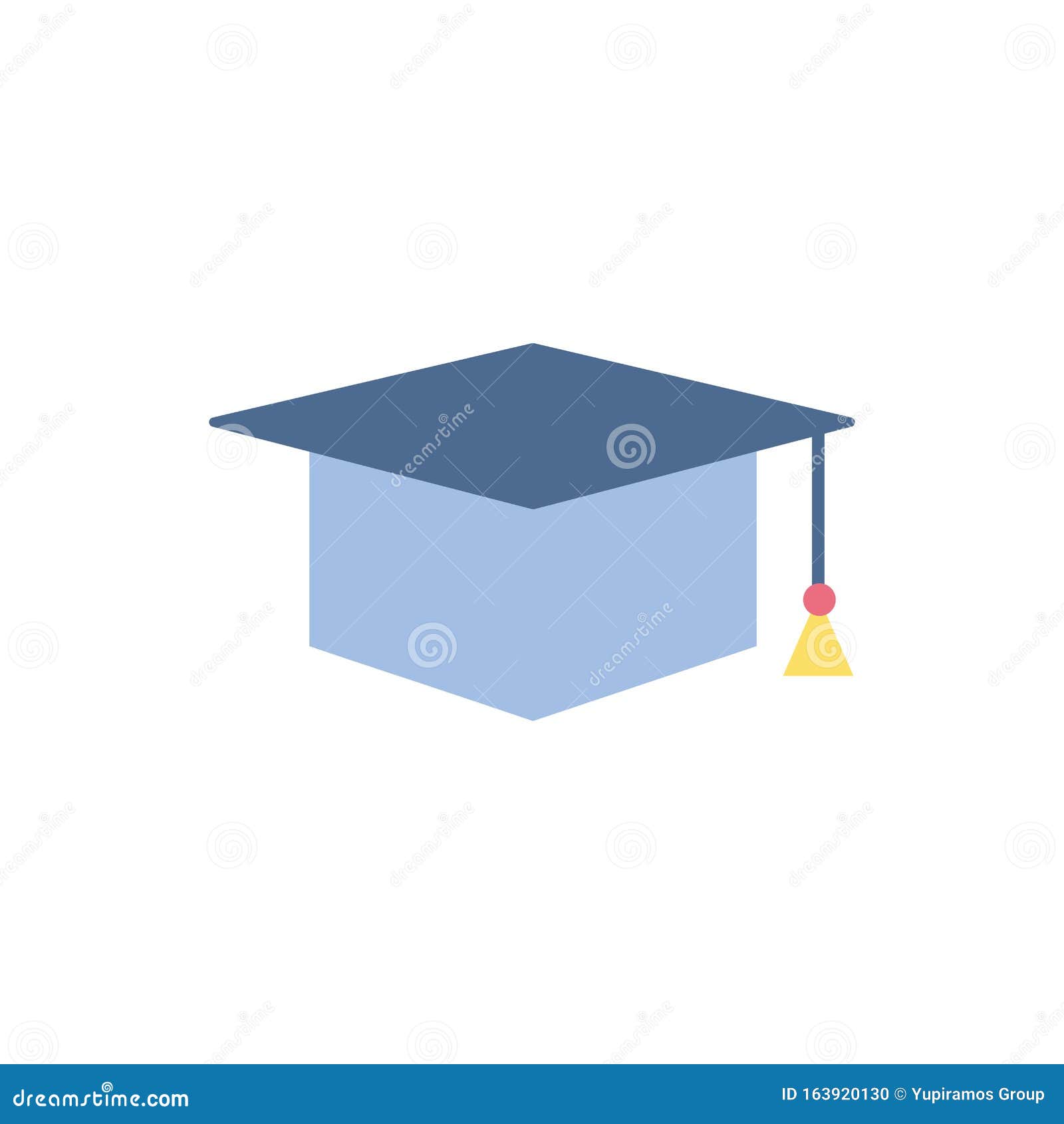 Graduation Hat School Education Learning Flat Style Stock Vector ...
