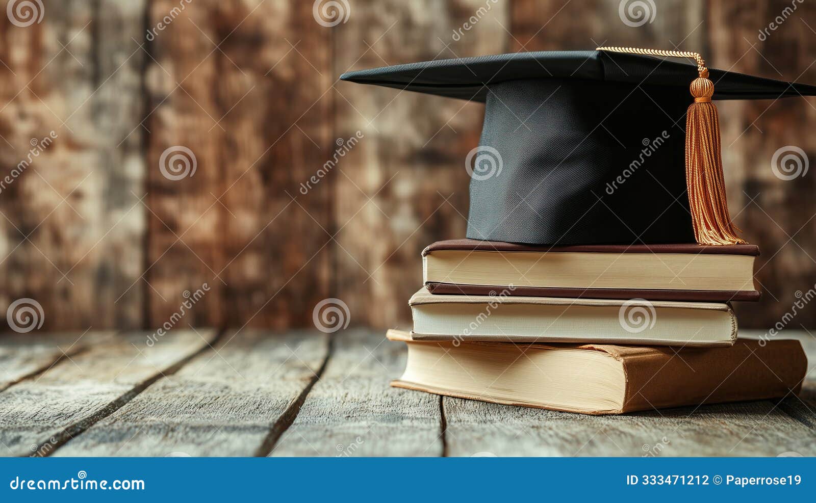 A Graduation Hat and a Set of Study Aids. Stock Photo - Image of ...