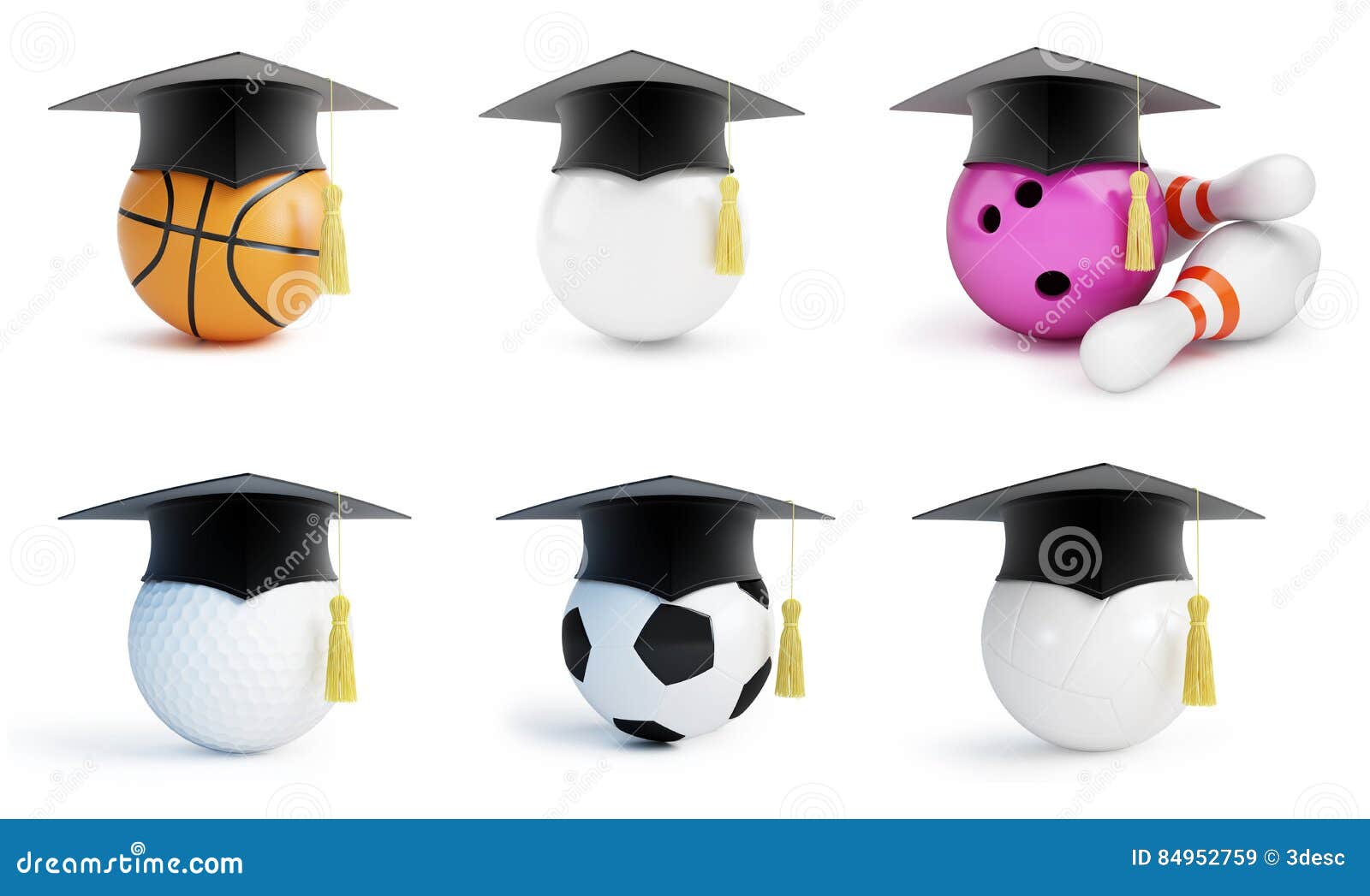 Graduation hat sport set stock illustration. Illustration of hobby ...