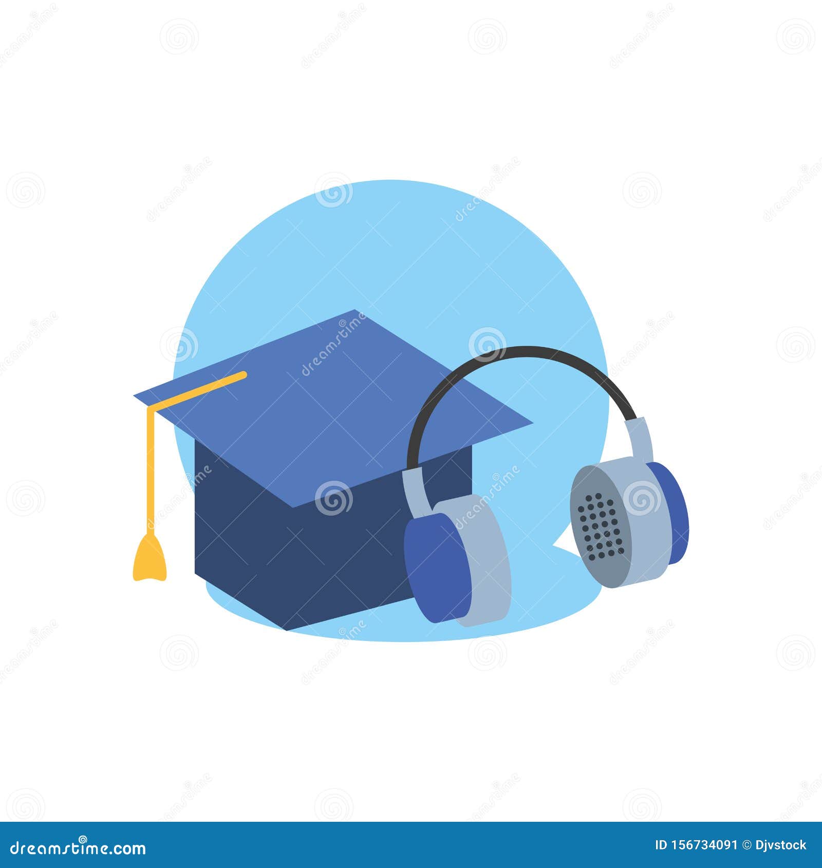Graduation Hat Study Element Icon Stock Illustration - Illustration of ...