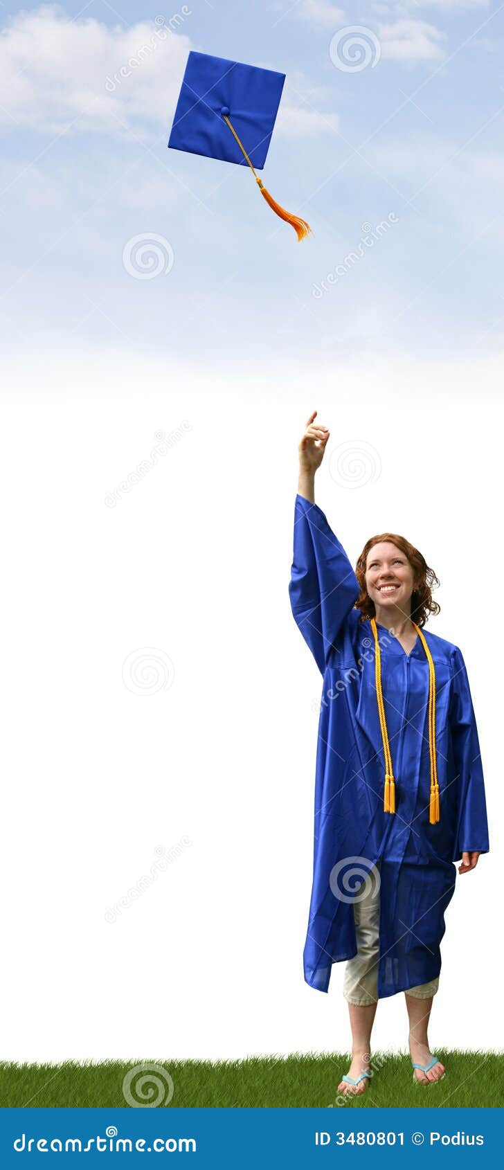 Graduation Hat Toss stock image. Image of happy, high - 3480801