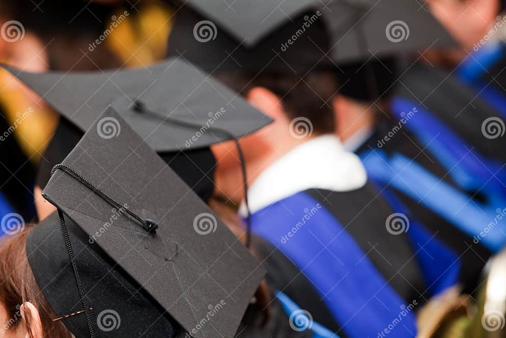 Graduation hats stock photo. Image of unfinished, blond - 11161514