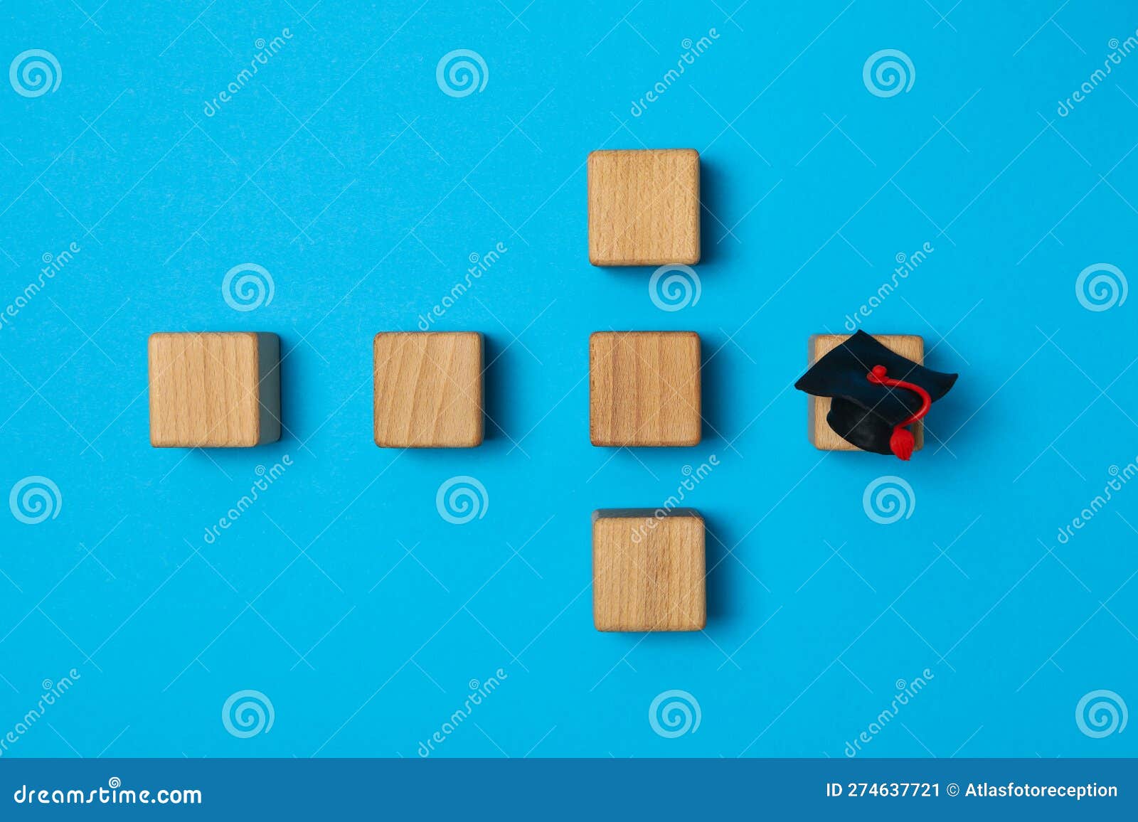 Graduation in High School and University Concept, Top View Stock Image ...