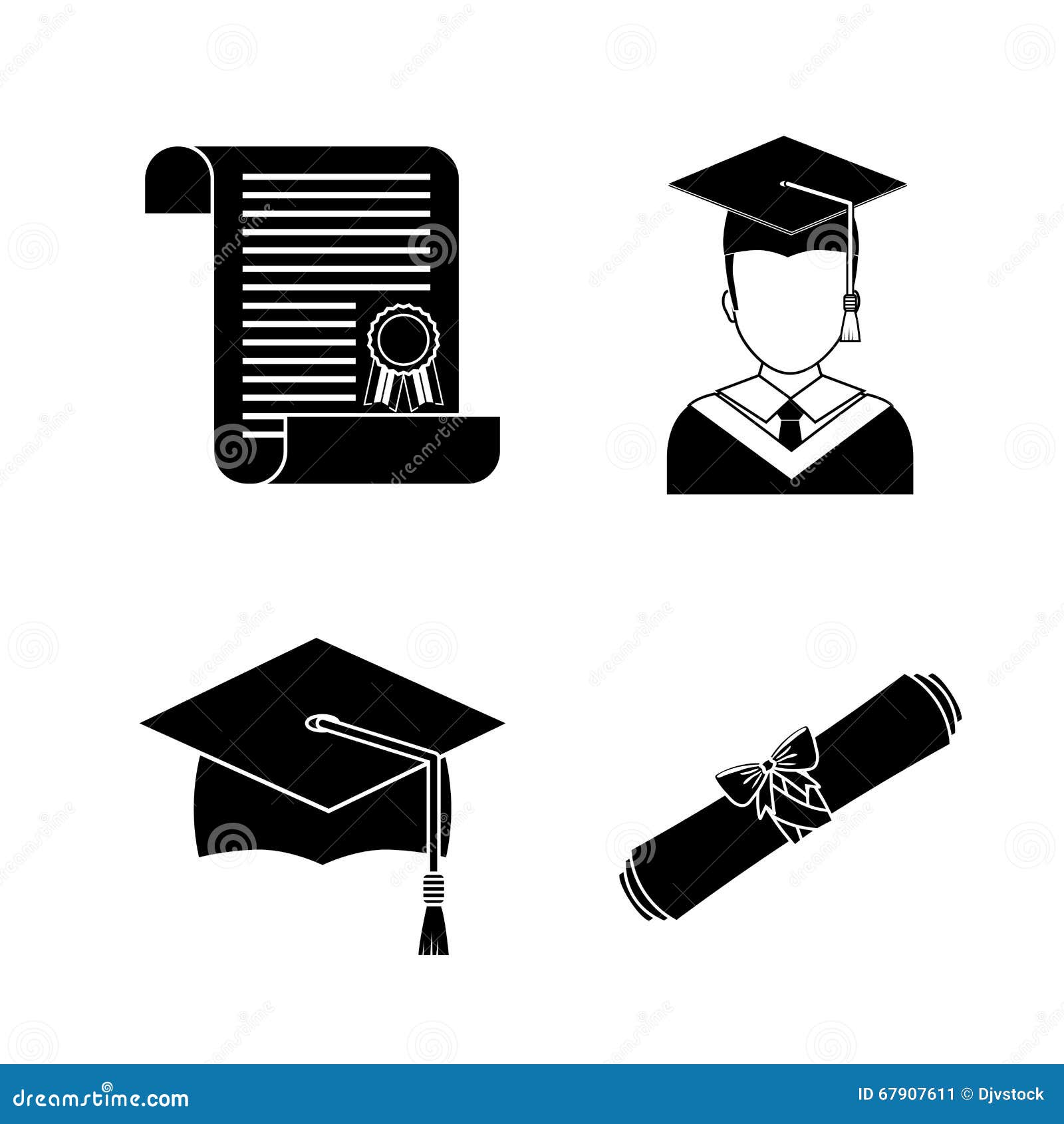 Graduation icon design stock vector. Illustration of academic - 67907611