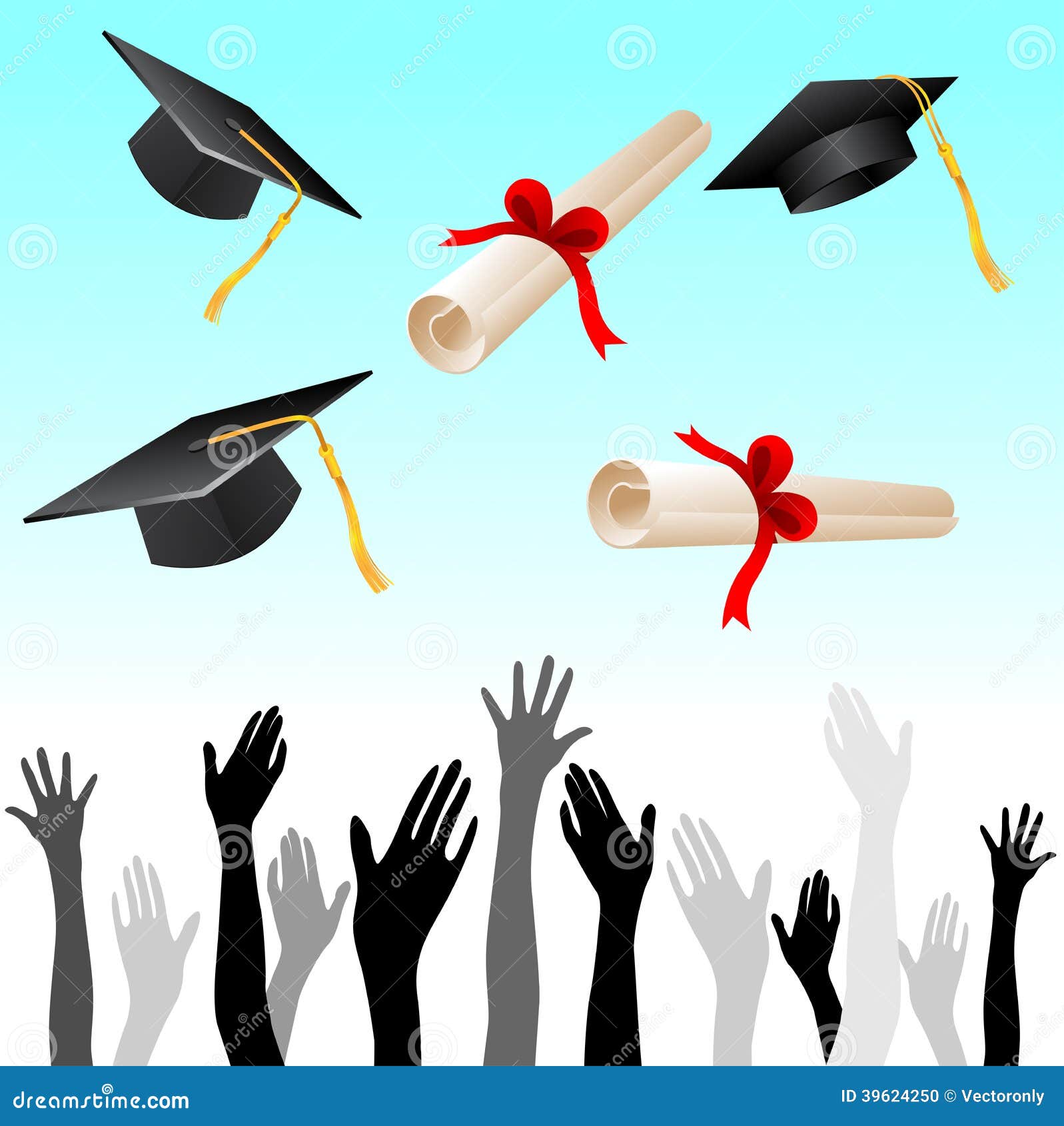 Graduation stock vector. Illustration of diploma, graduation - 39624250
