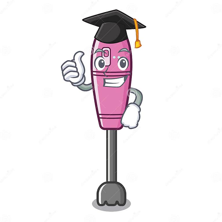 Graduation Immersion Blender Placed in Character Box Stock Vector ...