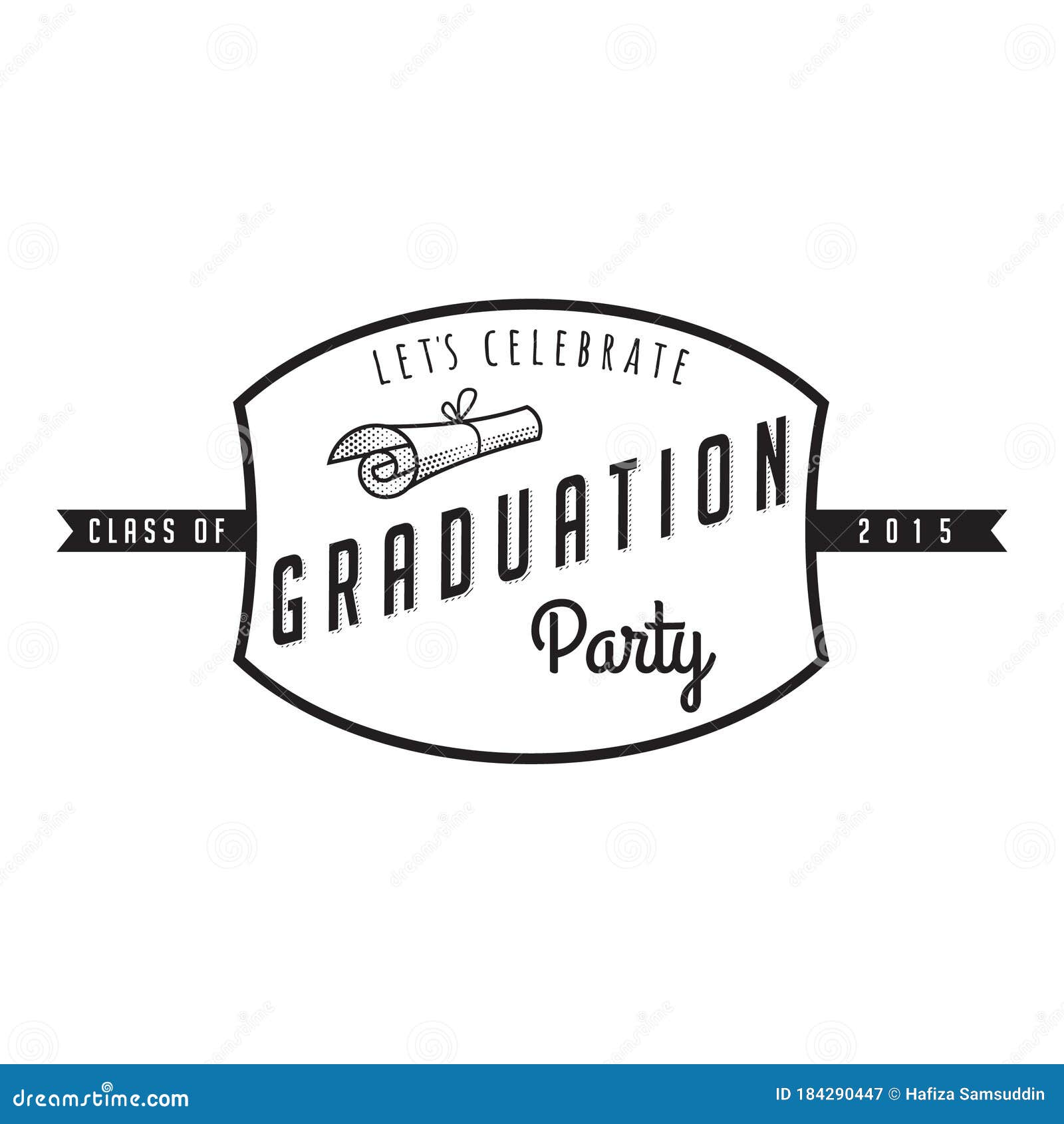Graduation Label. Lettering Class Of 2021 For Greeting, Invitation Card ...