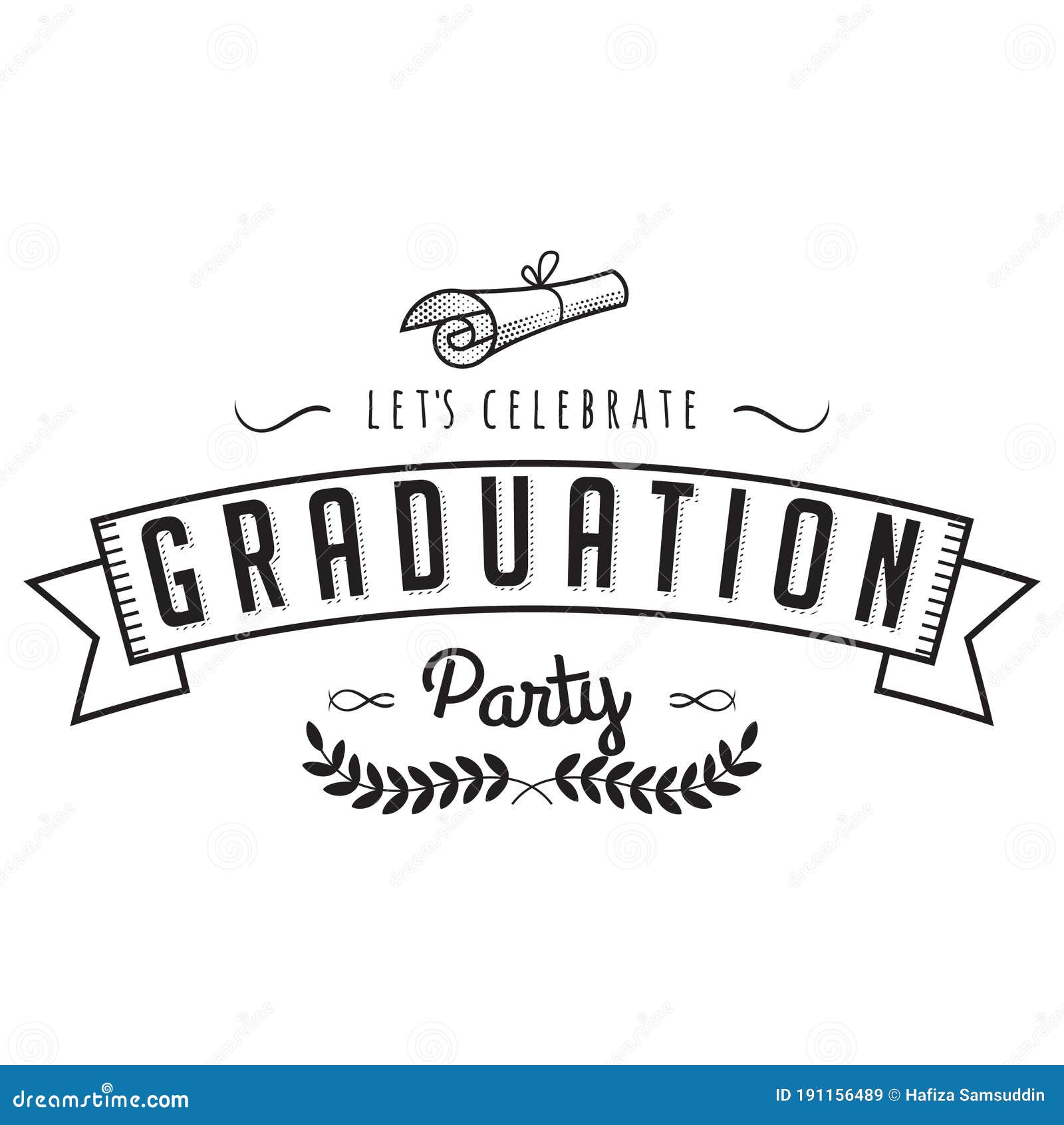 Graduation Label. Vector Illustration Decorative Design Stock Vector ...