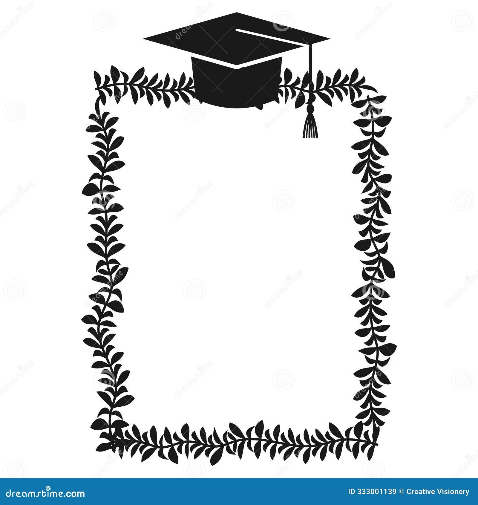 Graduation Laurel Wreath Frame Vector Illustration | CartoonDealer.com #329086648