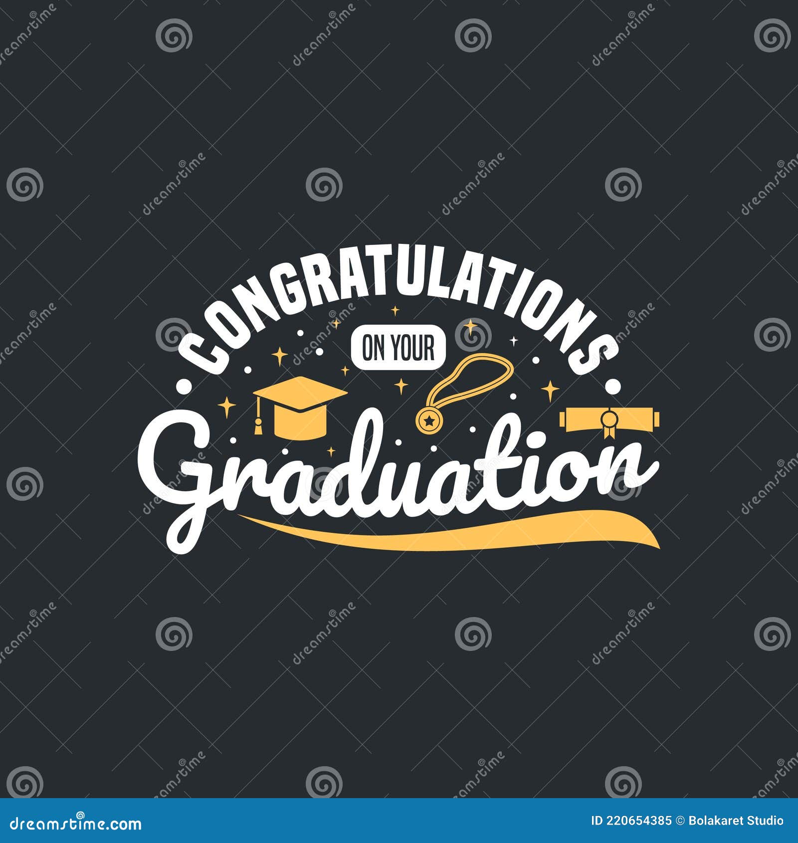Graduation 2021 Lettering Quotes Typography Design Stock Vector ...