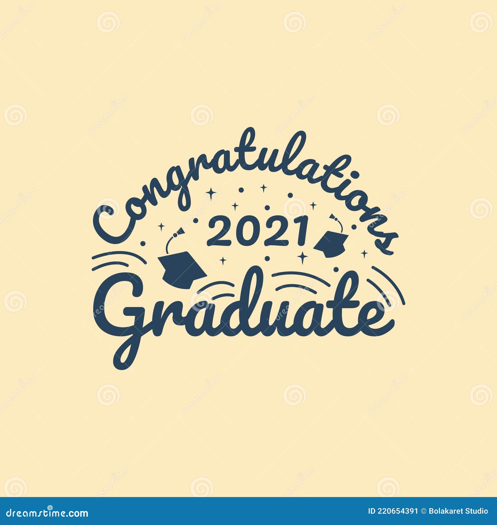 Graduation 2021 Lettering Quotes Typography Design Stock Vector ...