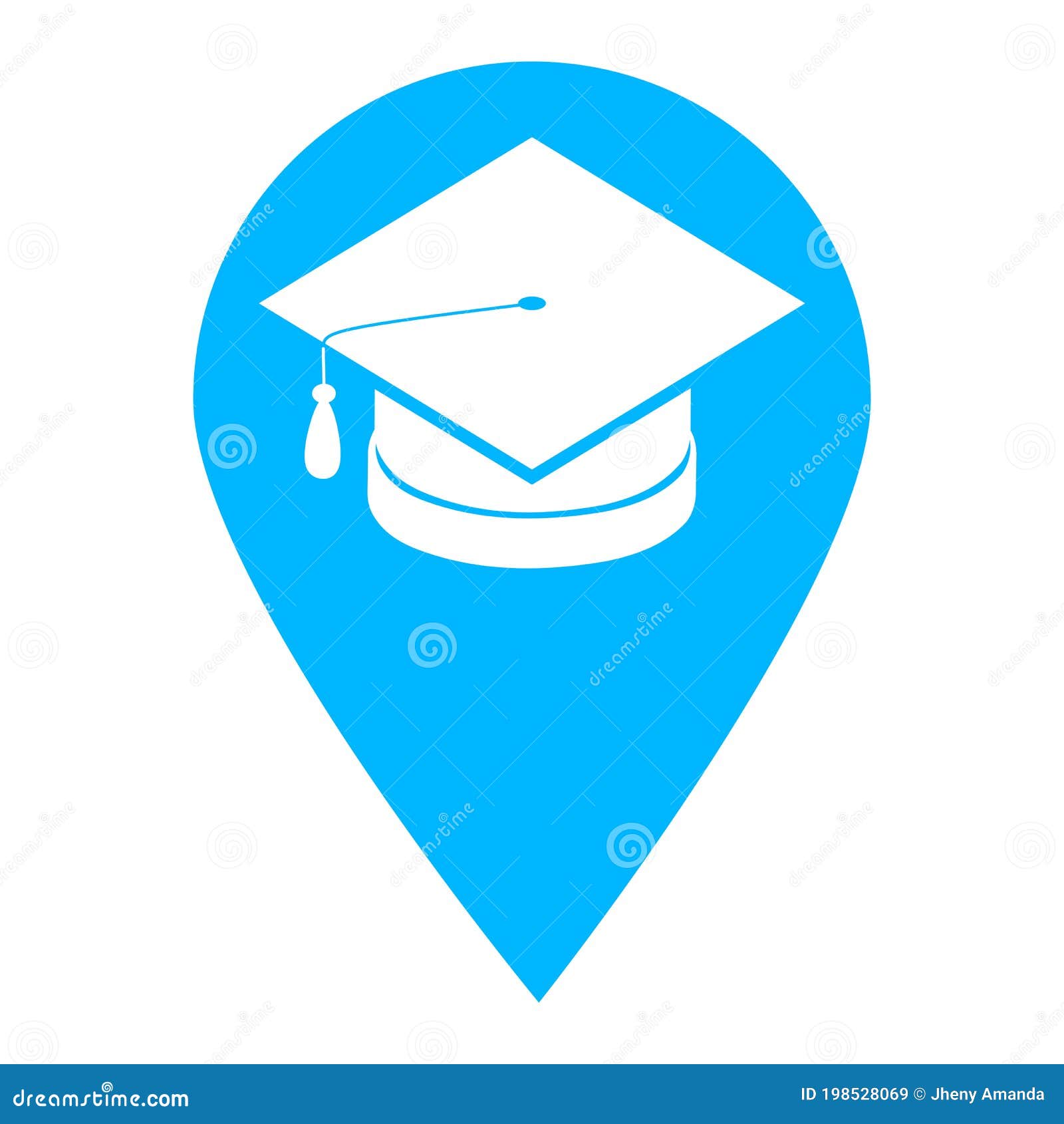 Graduation Location Map Pin Pointer Icon. Element of Map Point for Mobile Concept and Web Apps ...
