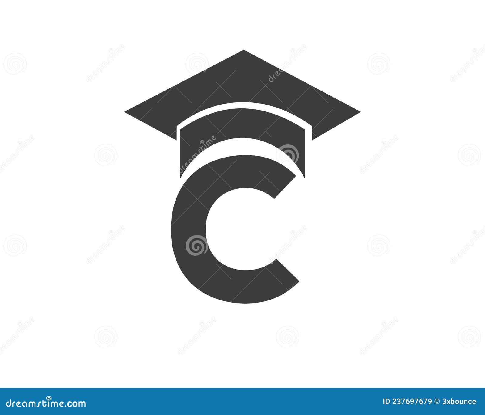 Graduation Logo with C Letter. Education Logo with C Letter Hat Concept ...