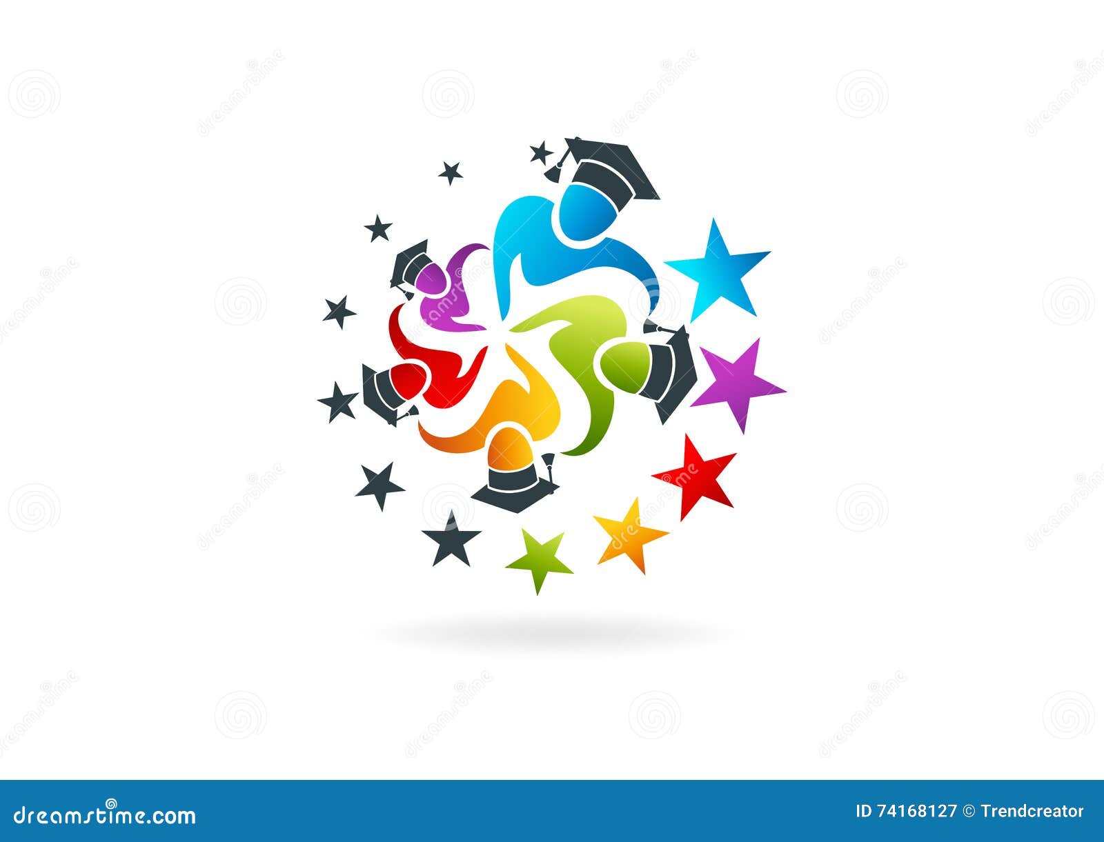 Graduation logo design stock vector. Illustration of abstract - 74168127