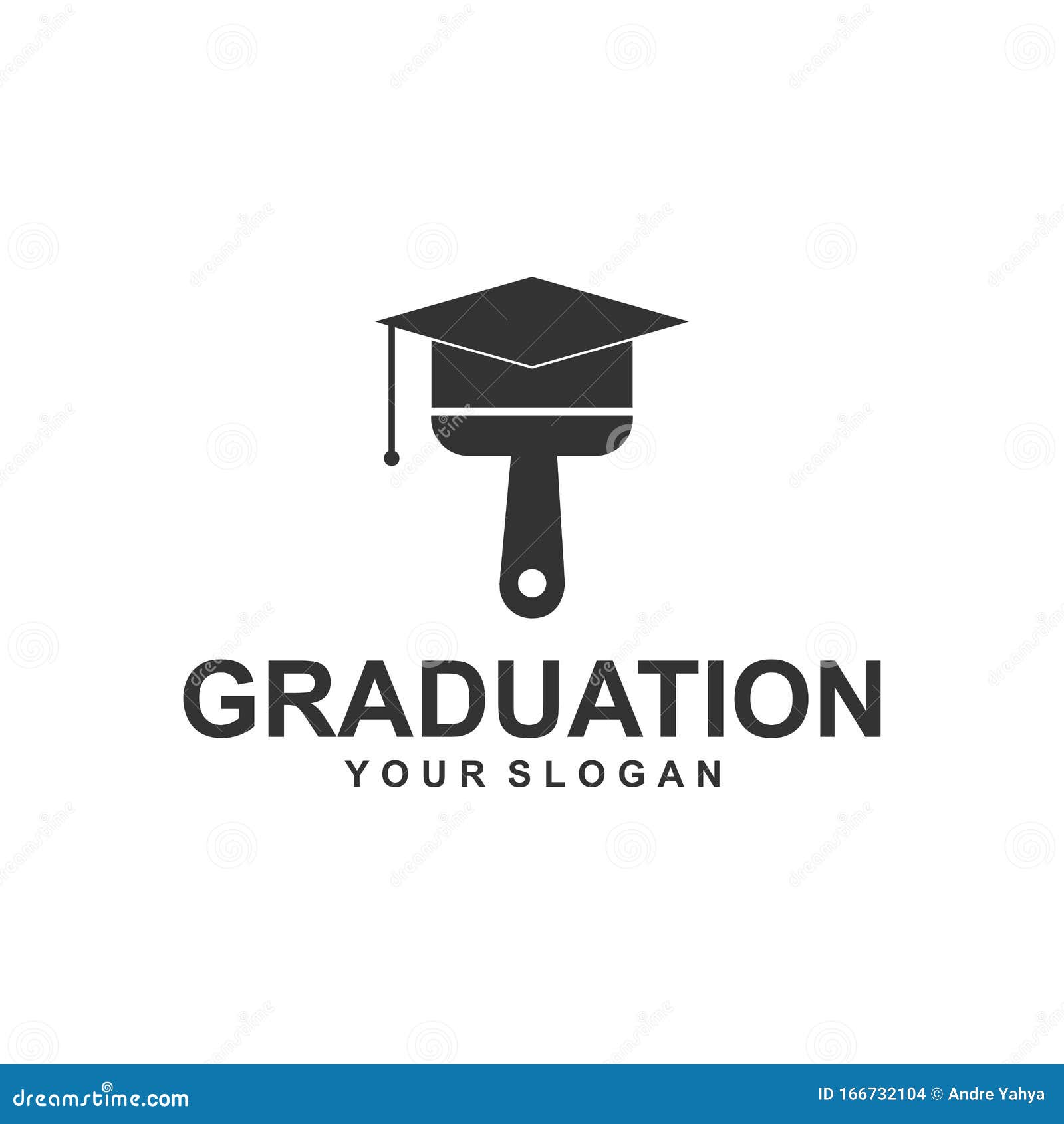 Graduation logo template stock illustration. Illustration of vector ...
