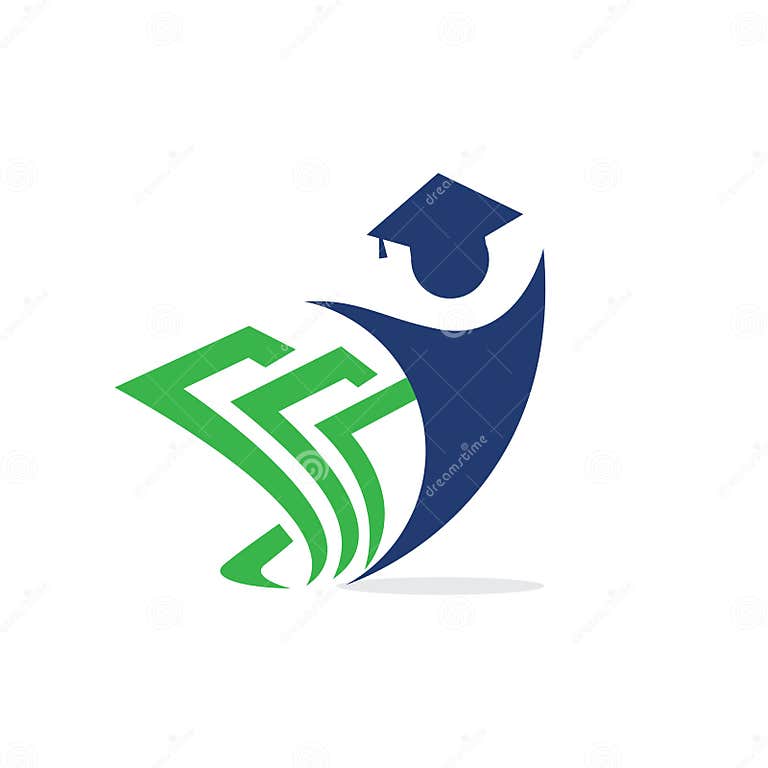 Student Vector Logo Design Template. Stock Vector - Illustration of ...